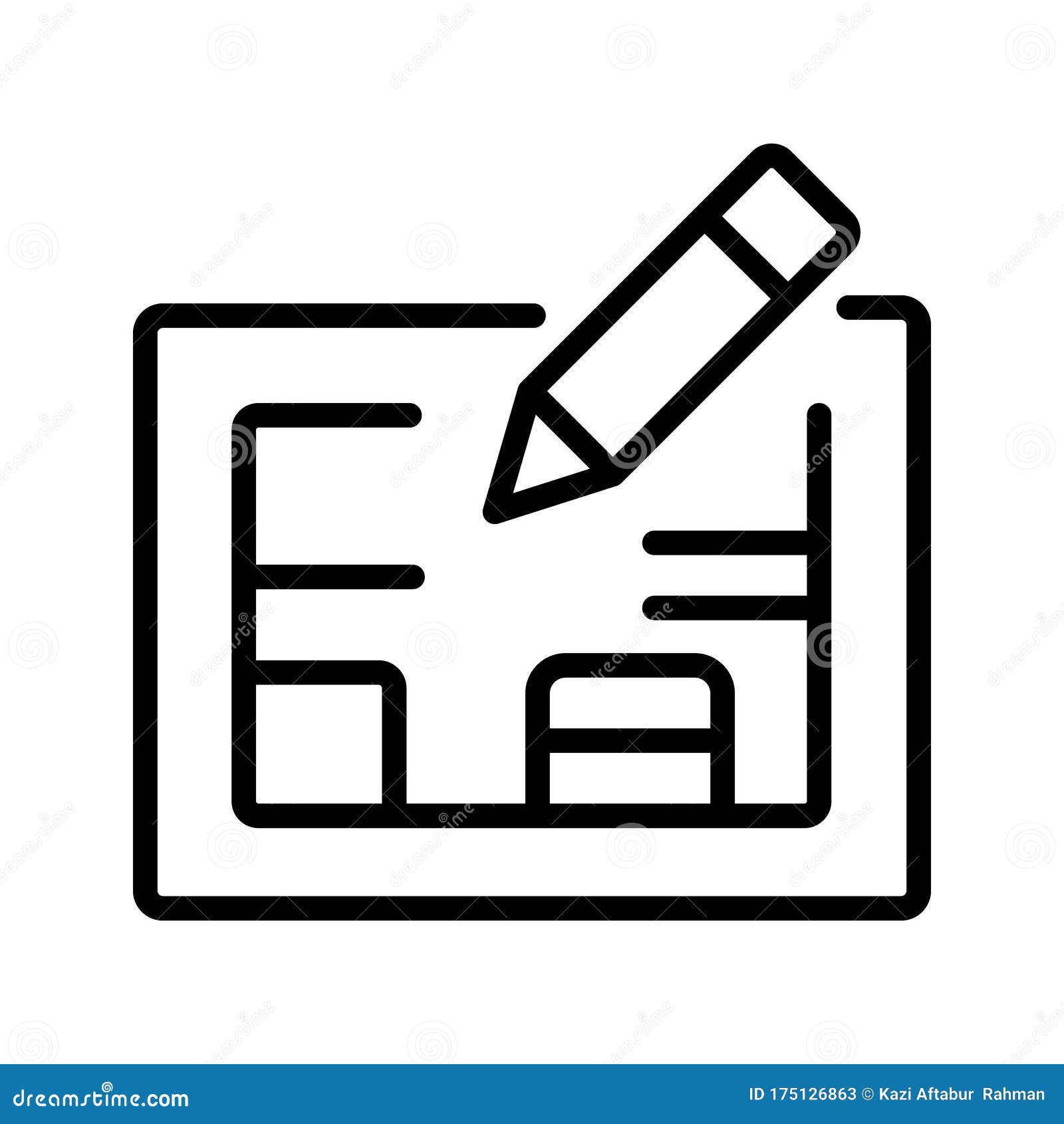Plans Project, Write Icon Symbol Illustration Design Stock Illustration ...