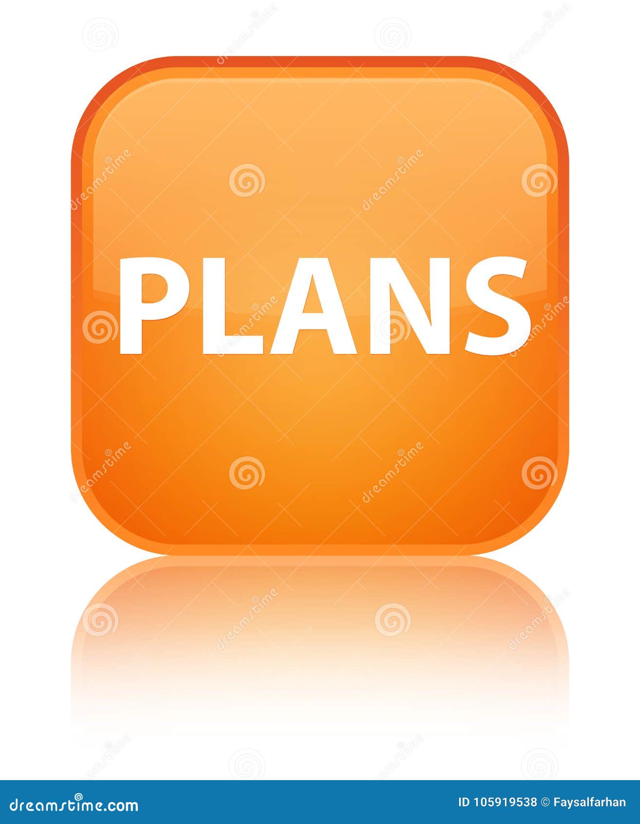 Plans Special Orange Square Button Stock Illustration - Illustration of ...