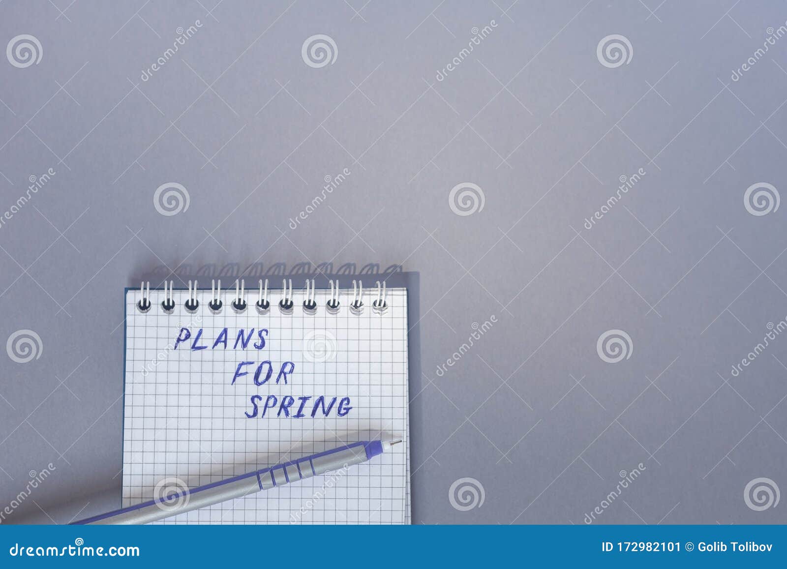 Plans for Spring - Written on a Paper Notepad. Making Plans for Spring ...