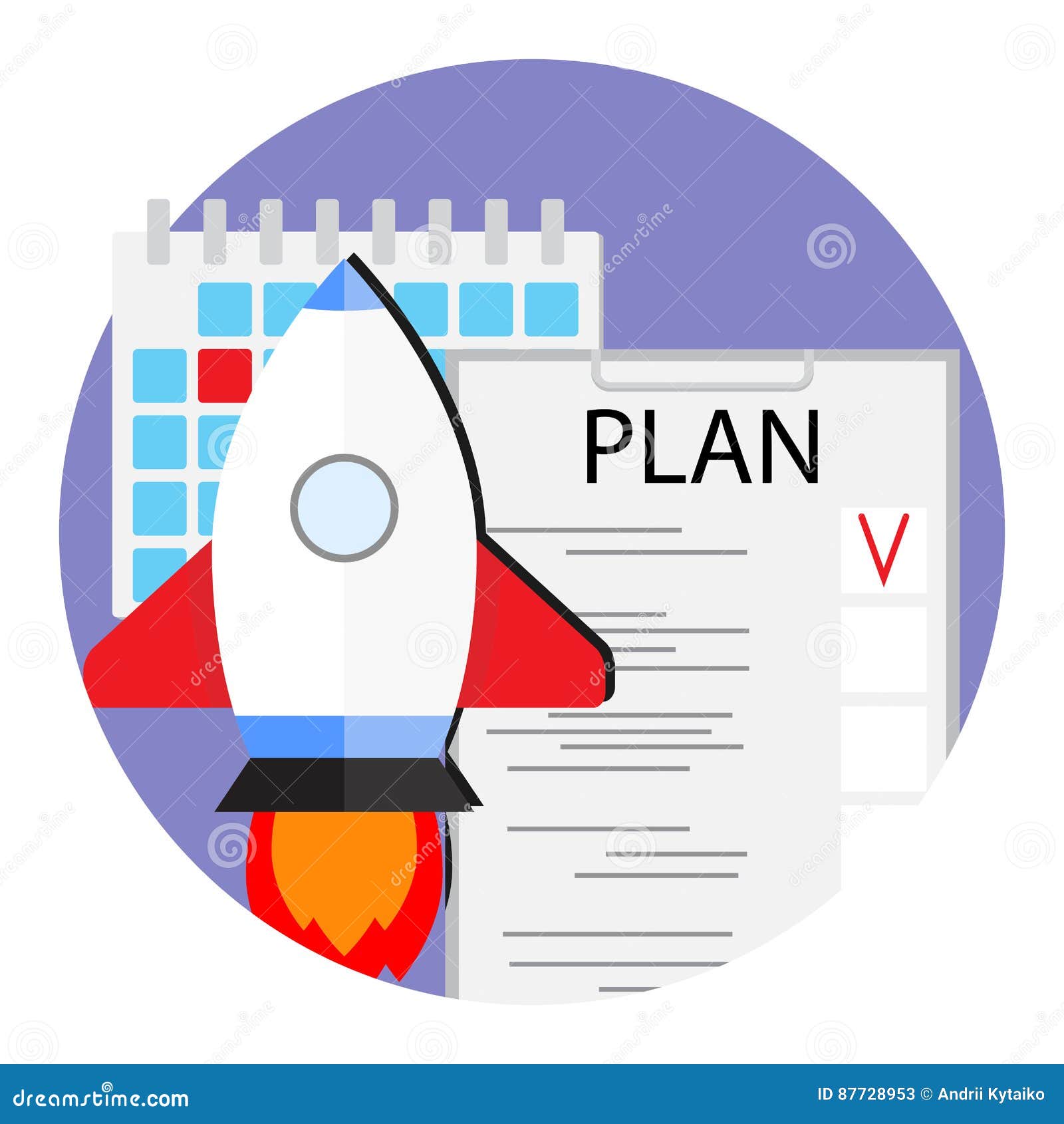 Plans To Launch New Start Up Vector Stock Vector - Illustration of ...
