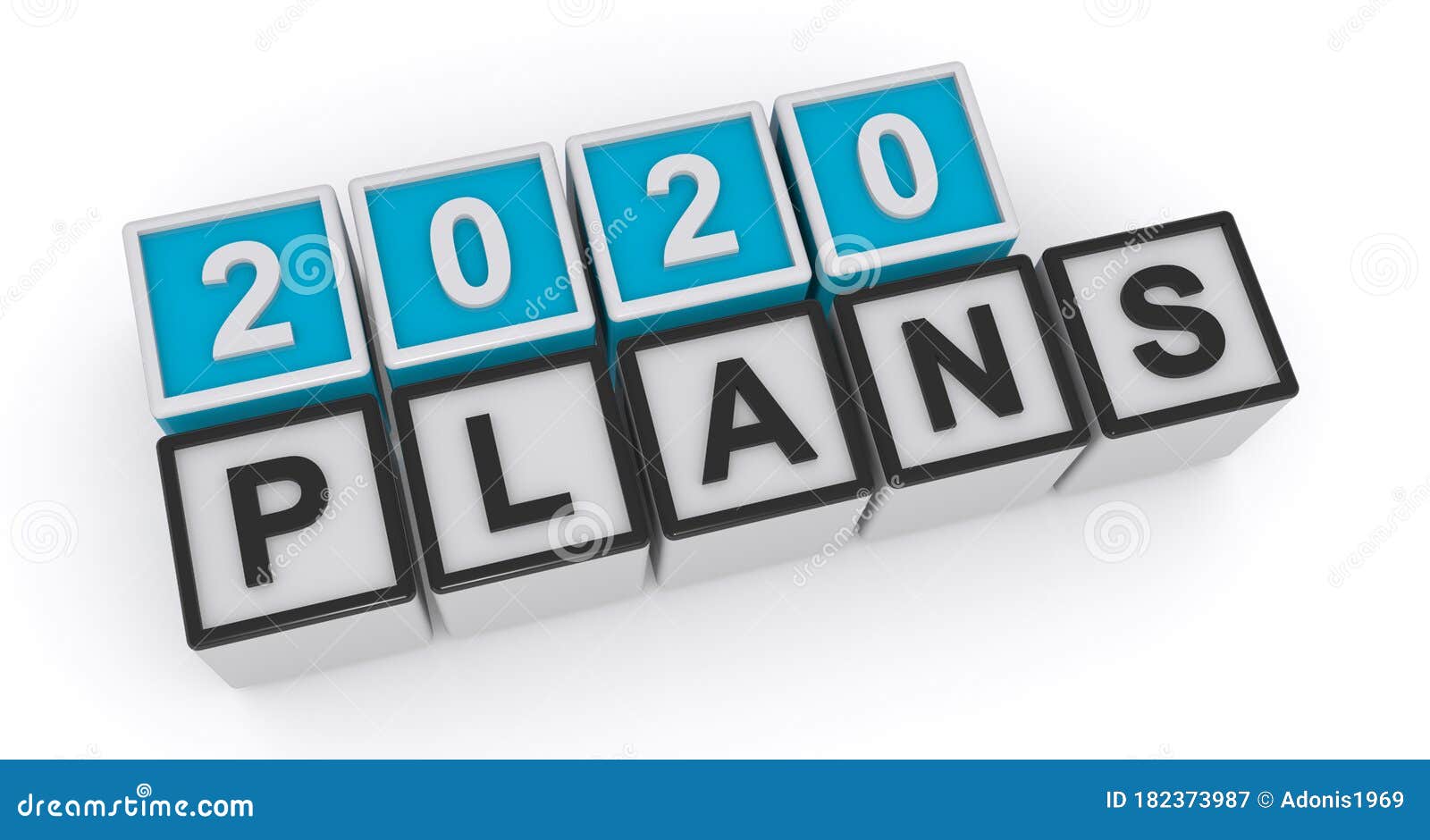 2020 plans word block stock illustration. Illustration of economy ...