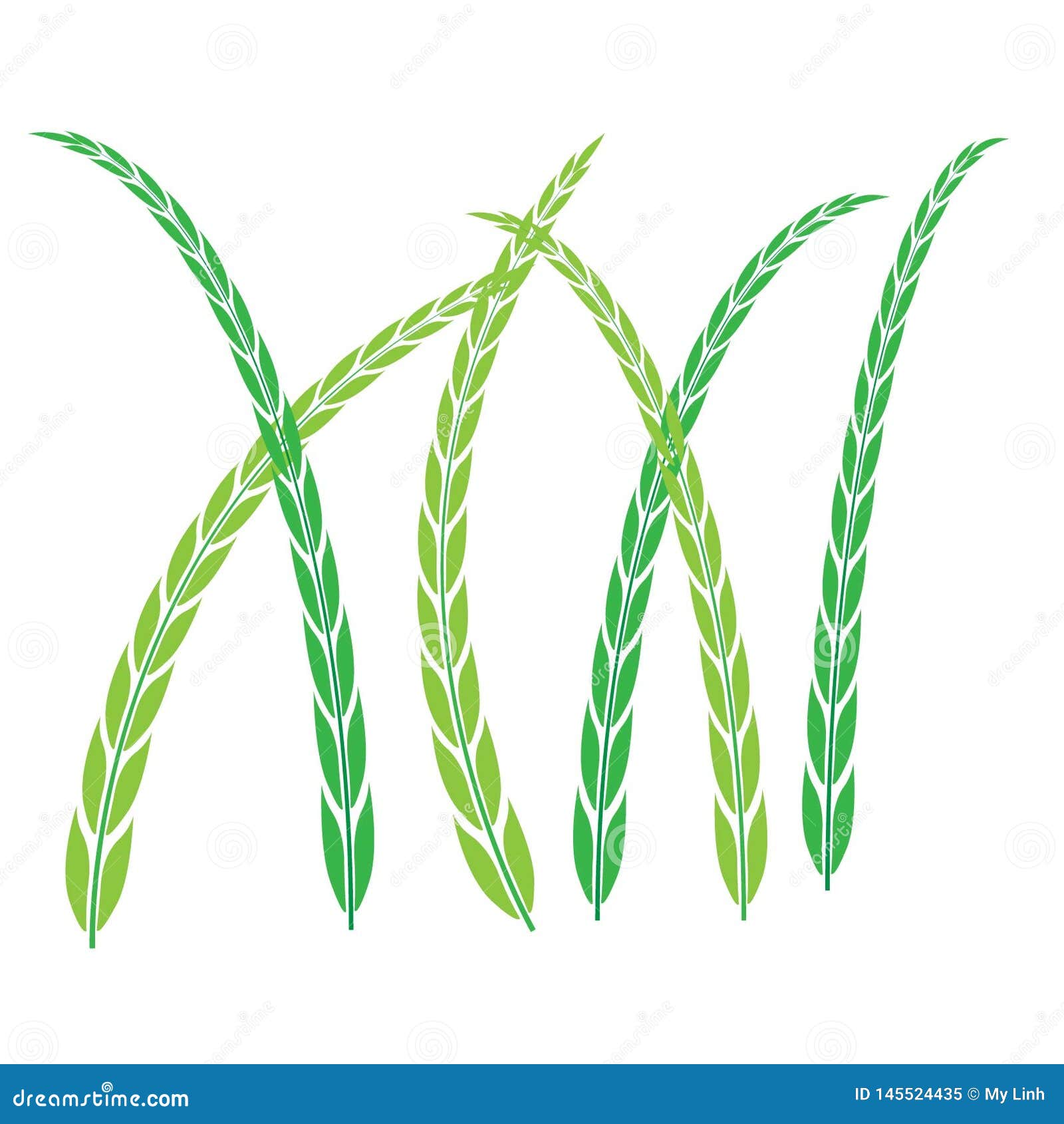 Plants Icon, Rice Symbol, Leafs Stock Vector - Illustration of rice ...