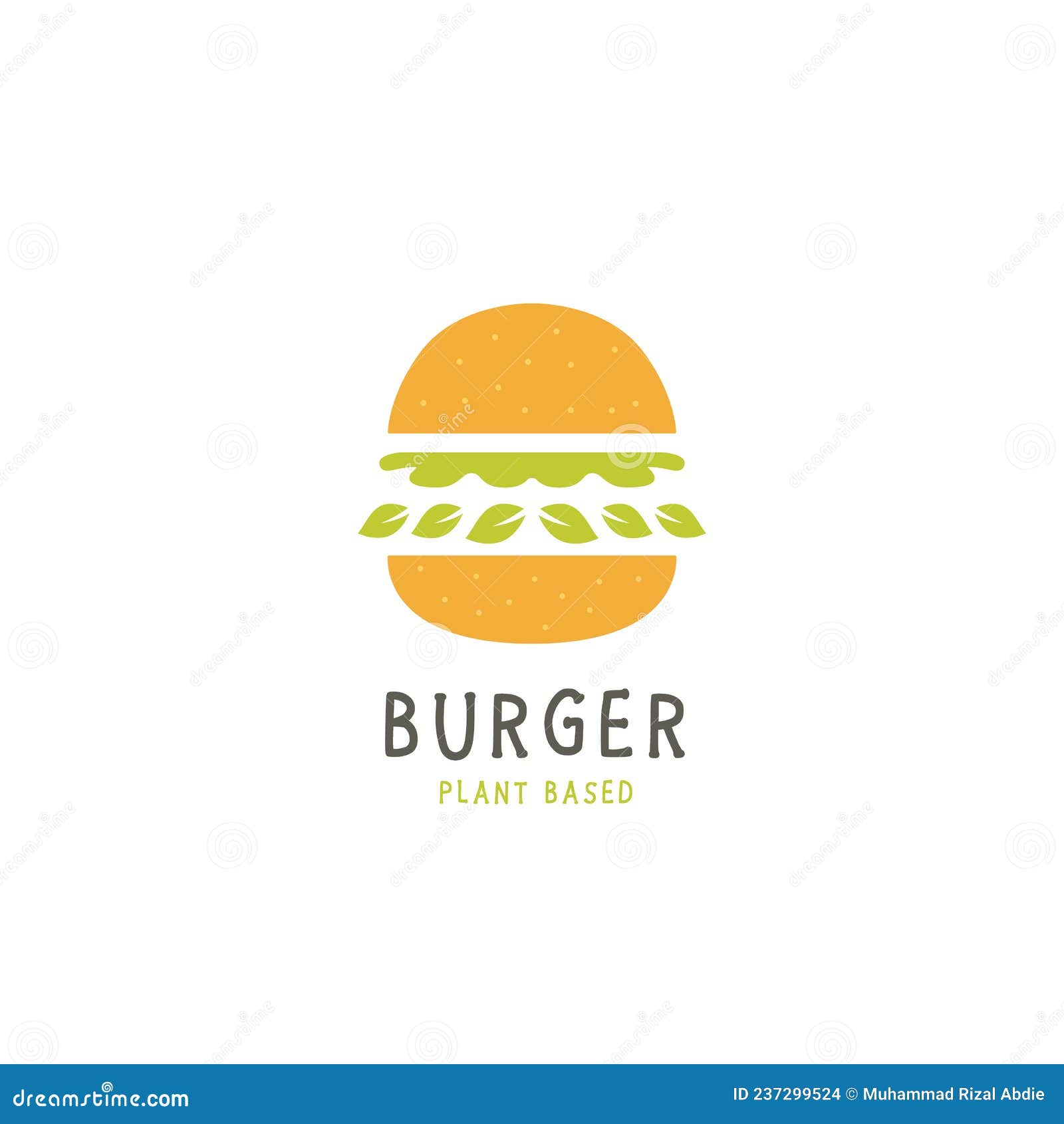 Plant Based Burger Logo Icon Simple Stock Vector - Illustration of ...