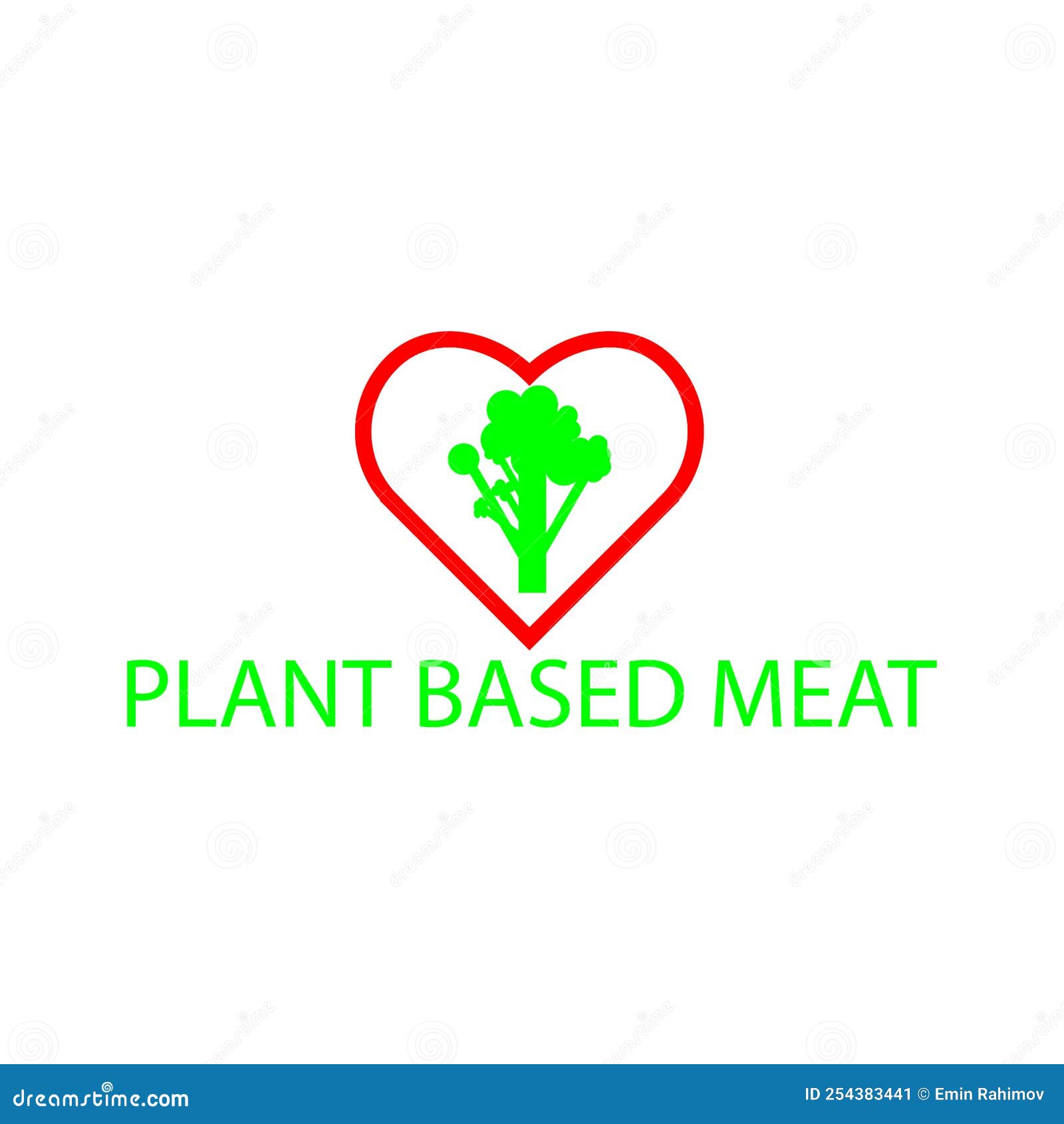 Plant Based Meat Icon. Love Plant Eps Ten Stock Vector - Illustration ...