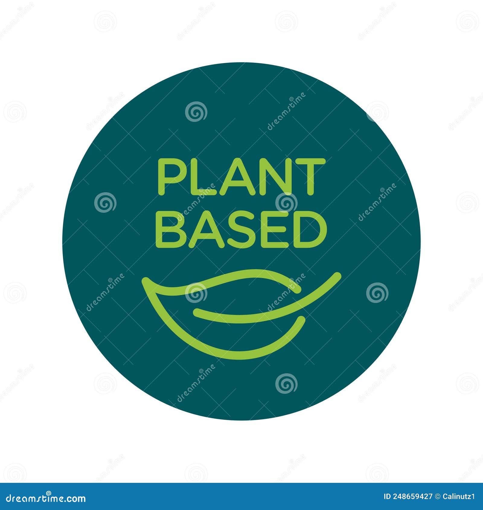 Plant Based Vector Icon Badge Stamp Stock Vector - Illustration of ...
