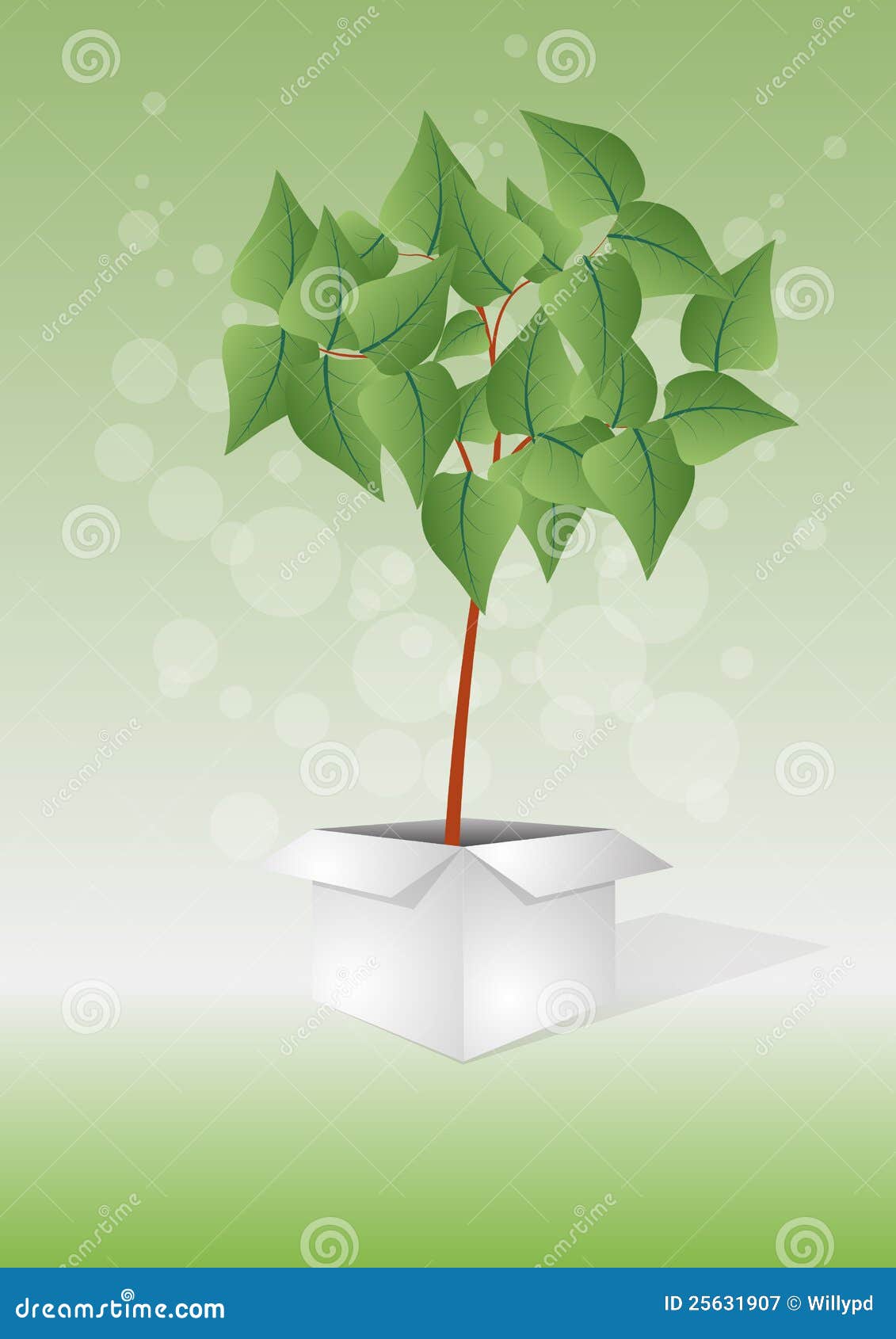Plant box stock vector. Illustration of ecology, nature - 25631907