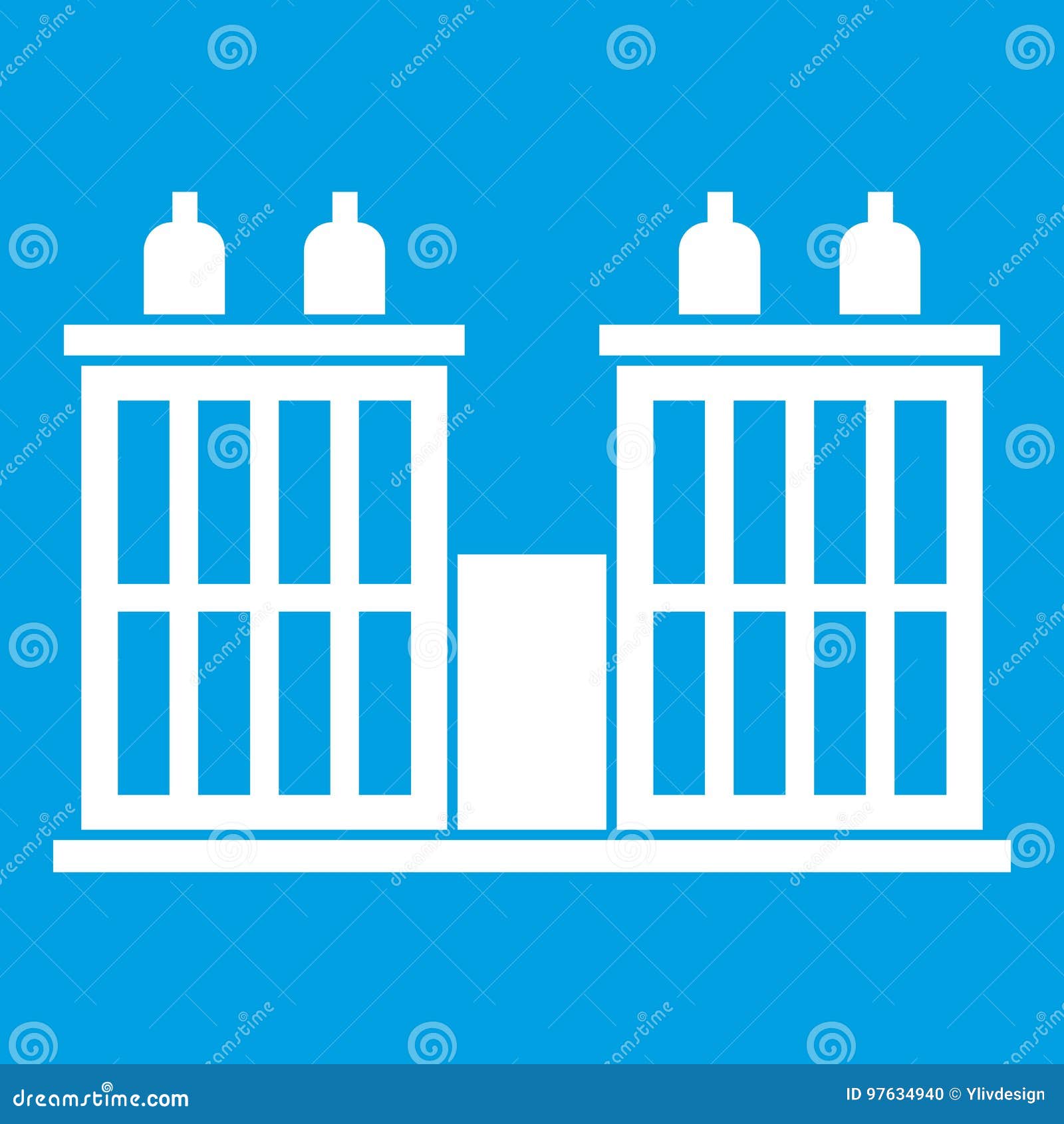 Plant building icon white stock vector. Illustration of building - 97634940