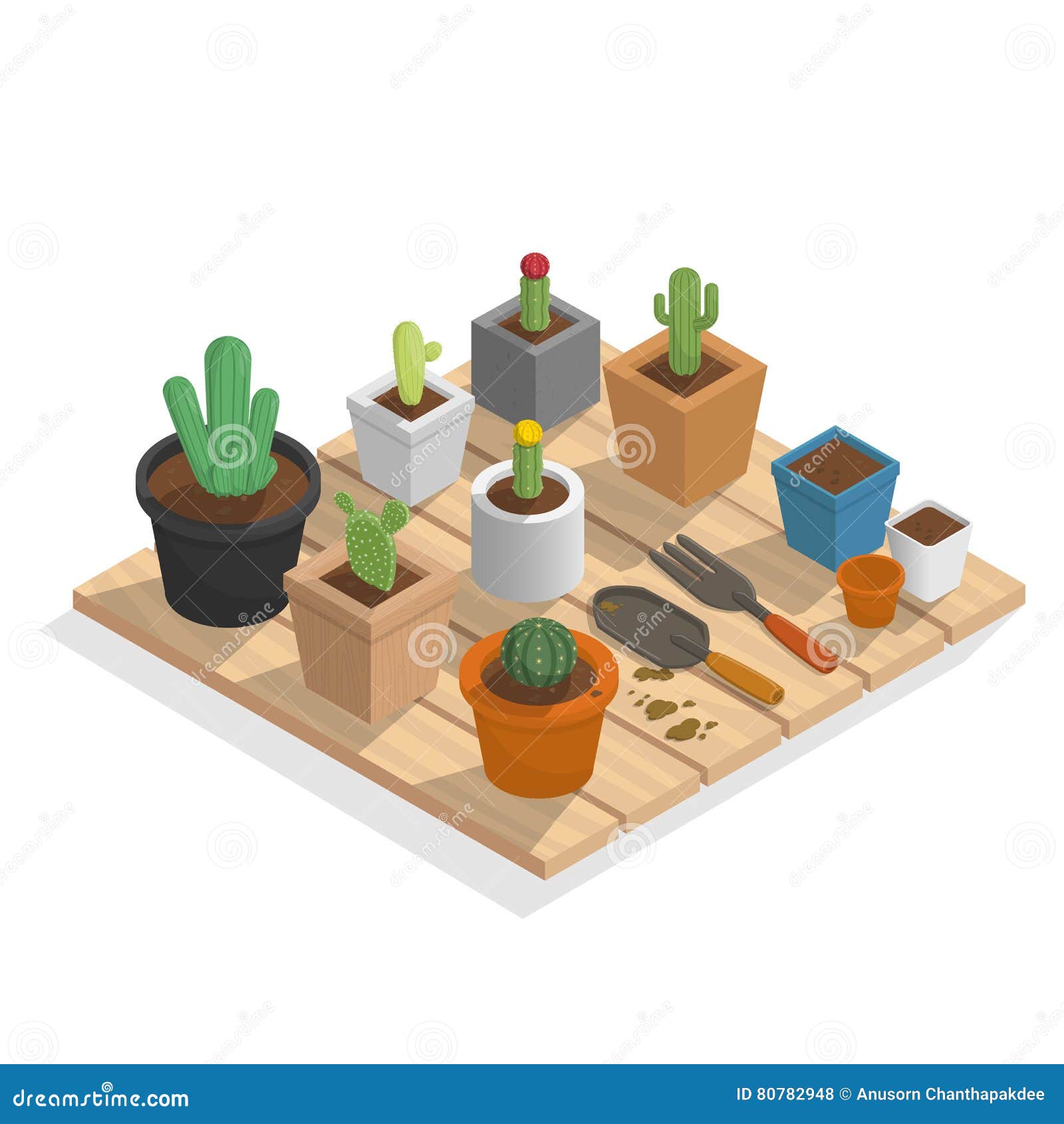 Isometric Cactus Stock Illustrations – 1,990 Isometric Cactus Stock ...
