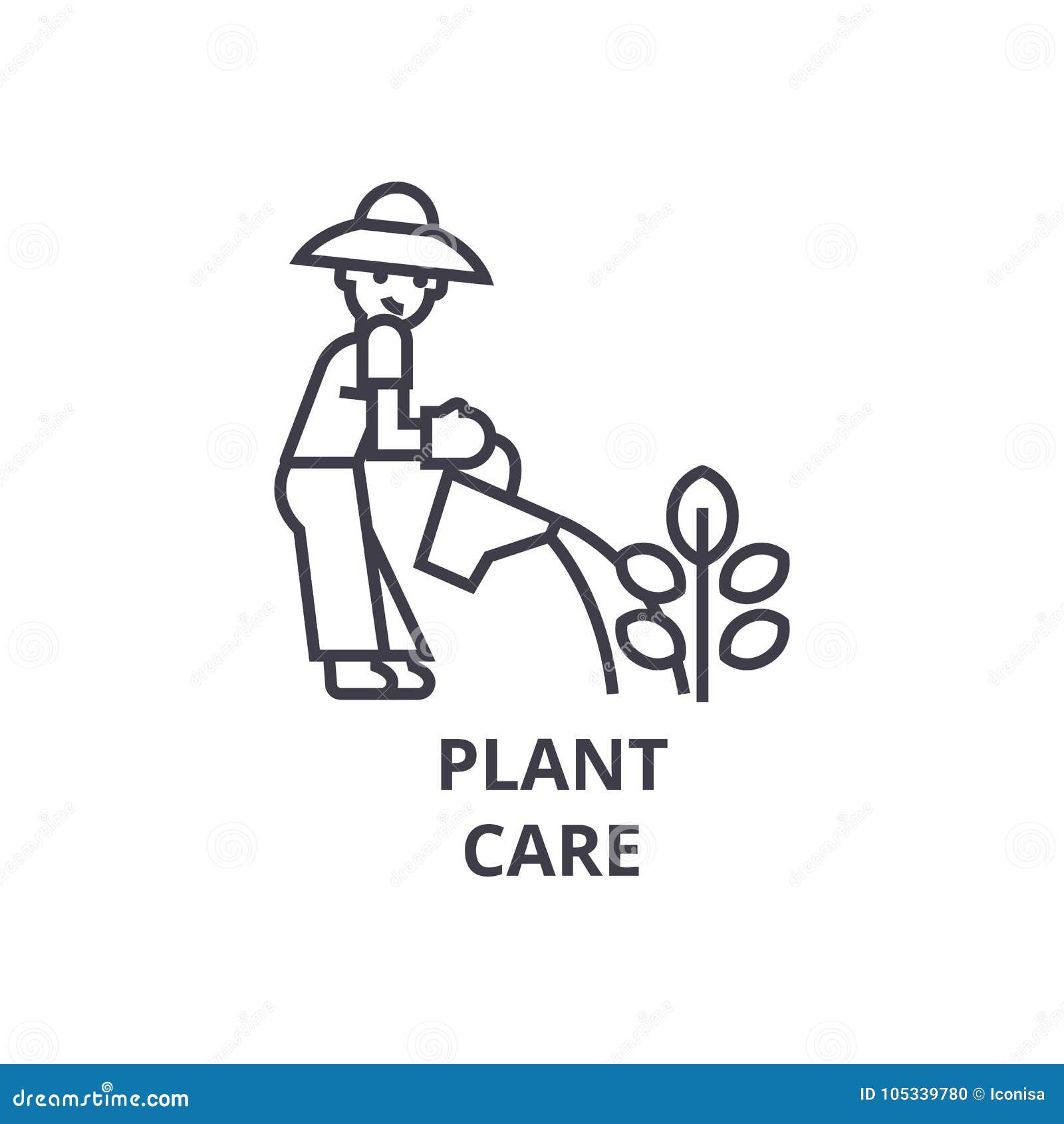 Plant Care Line Icon, Outline Sign, Linear Symbol, Vector, Flat ... Plant Care Line Icon, Outline Sign, Linear Symbol, Vector, Flat ...
