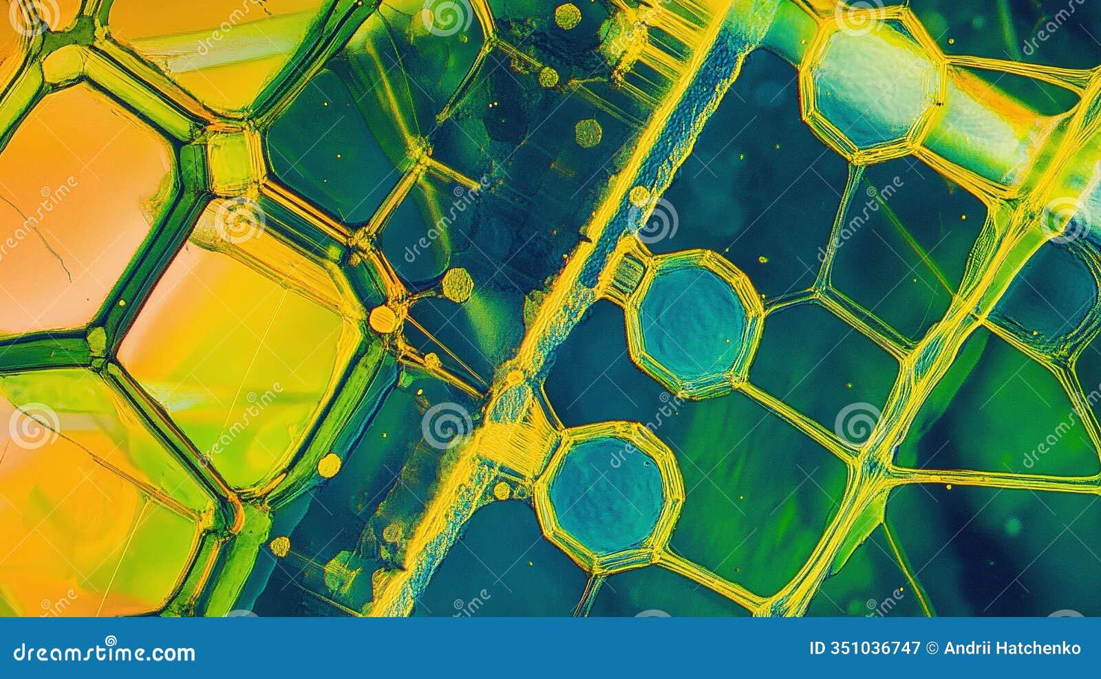 Plant Cell Arrangement Patterns Viewed through Microscope Featuring ...