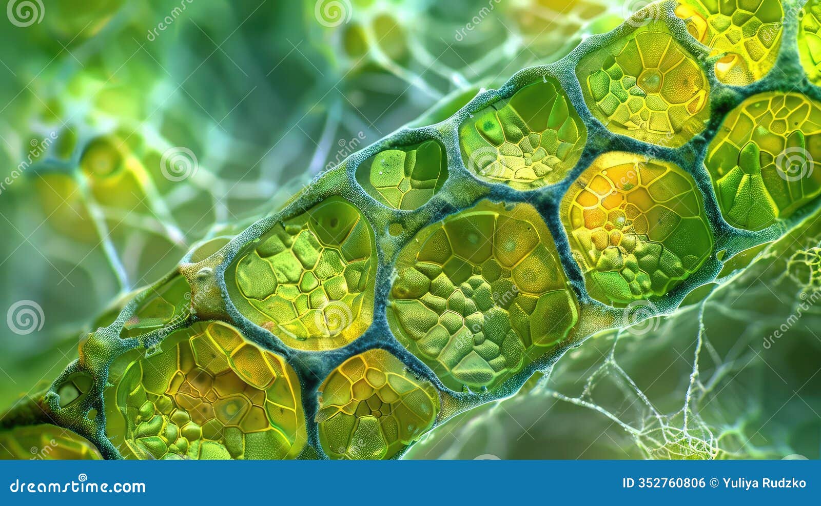 Plant Cell Microcosm: Intricate Structures Revealed Stock Photo - Image ...
