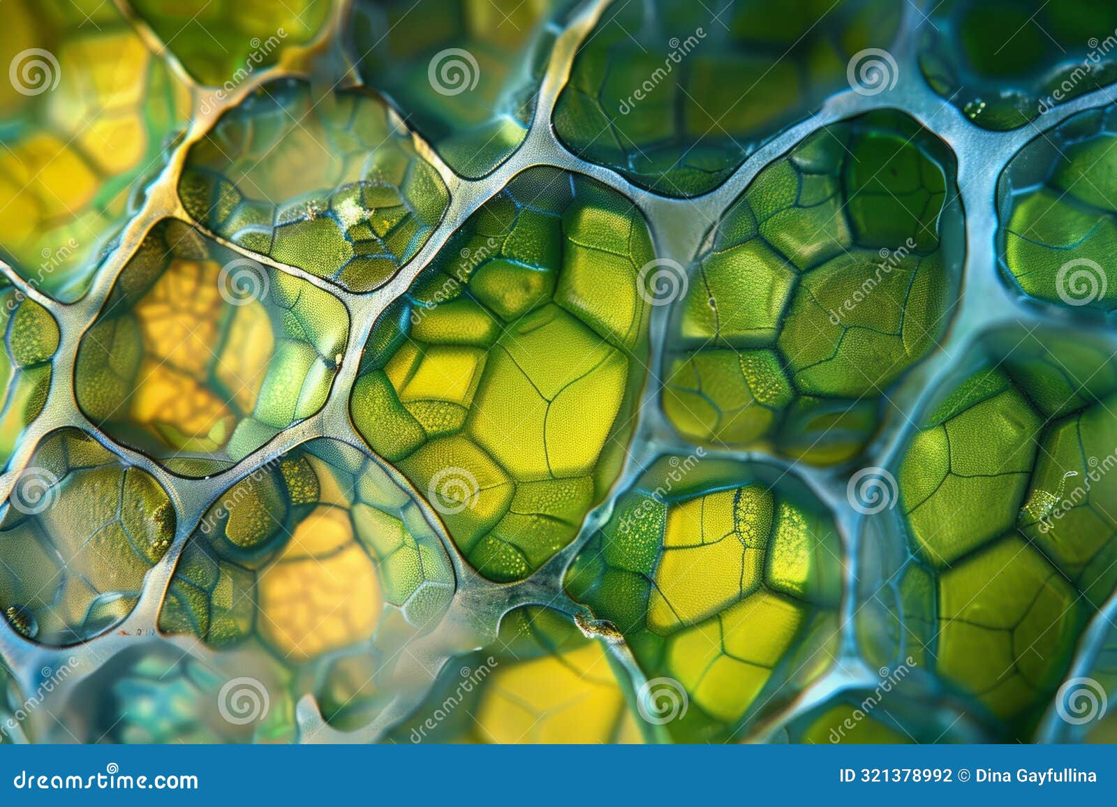 Plant Cells Microscopy Royalty-Free Cartoon | CartoonDealer.com #321378992