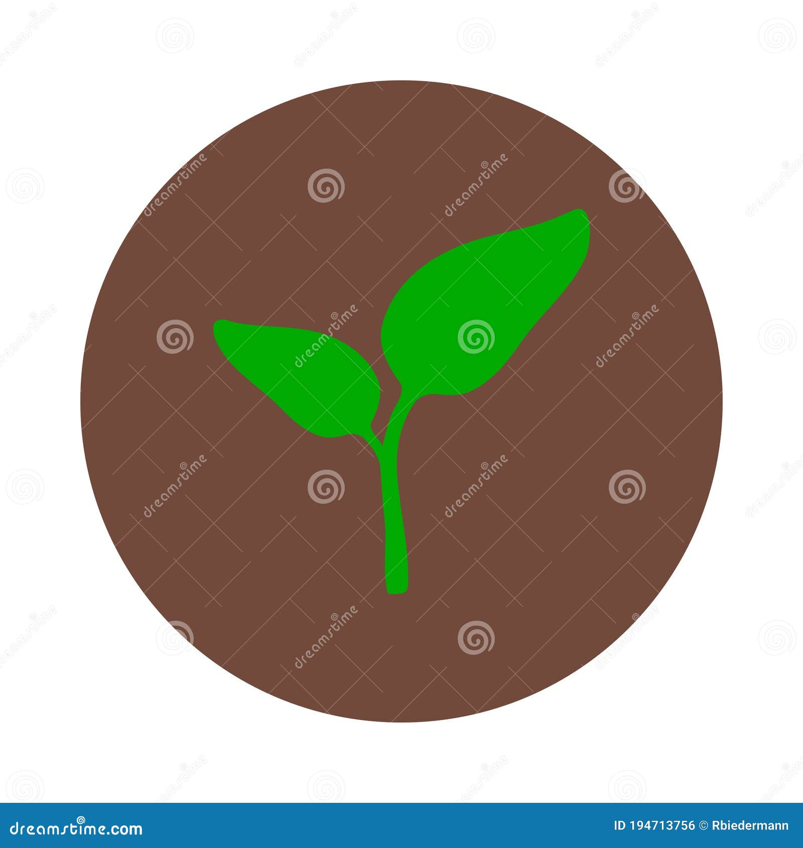 Plant and circle stock vector. Illustration of symbol - 194713756