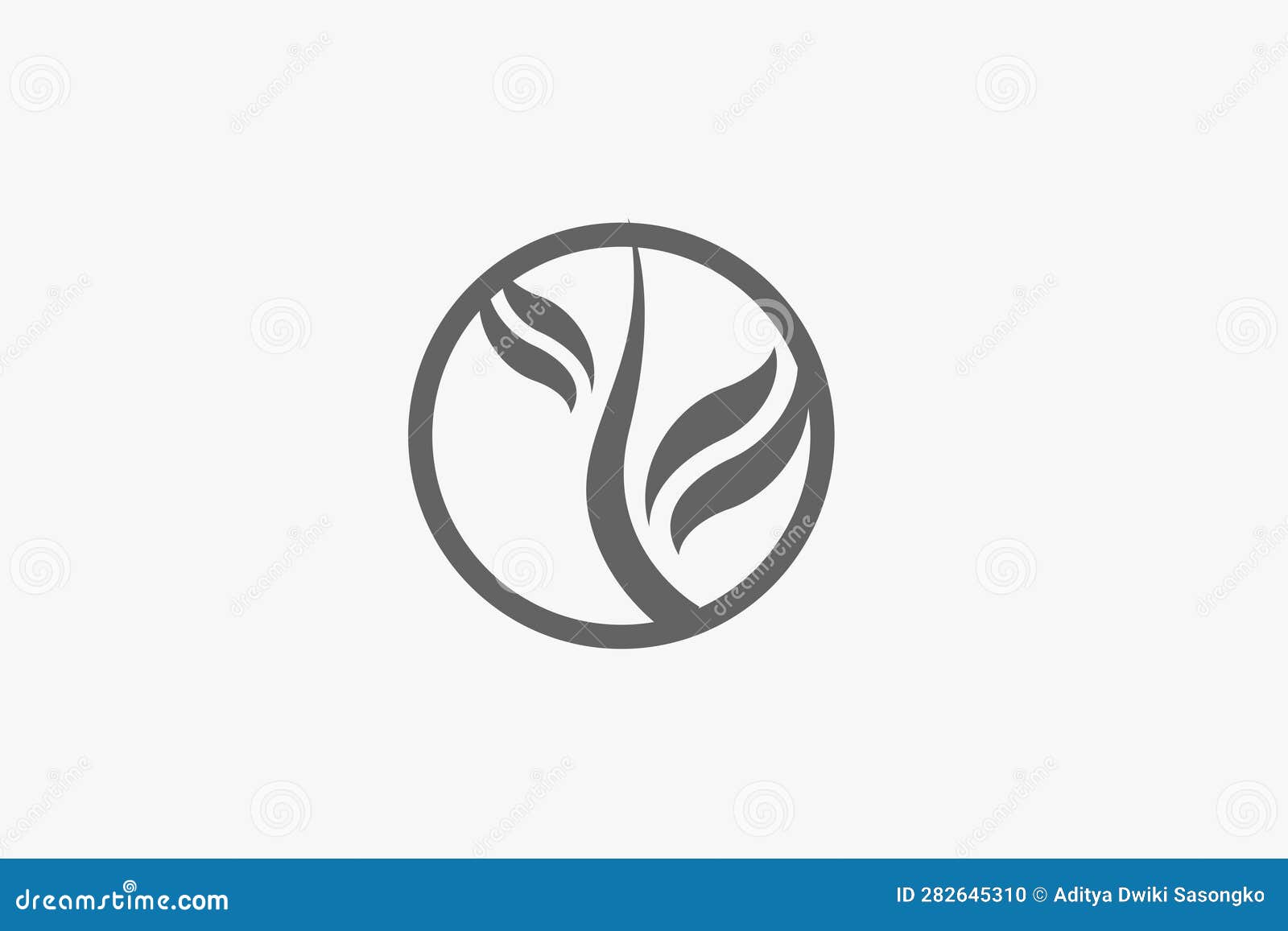 Plant in circle logo stock vector. Illustration of good - 282645310