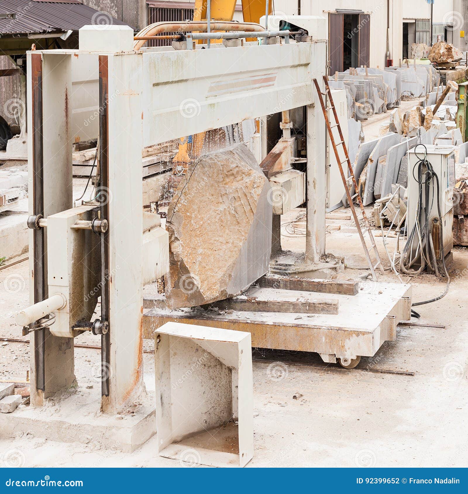 Plant for Cutting Stone Blocks into Slabs for the Construction I Stock ...