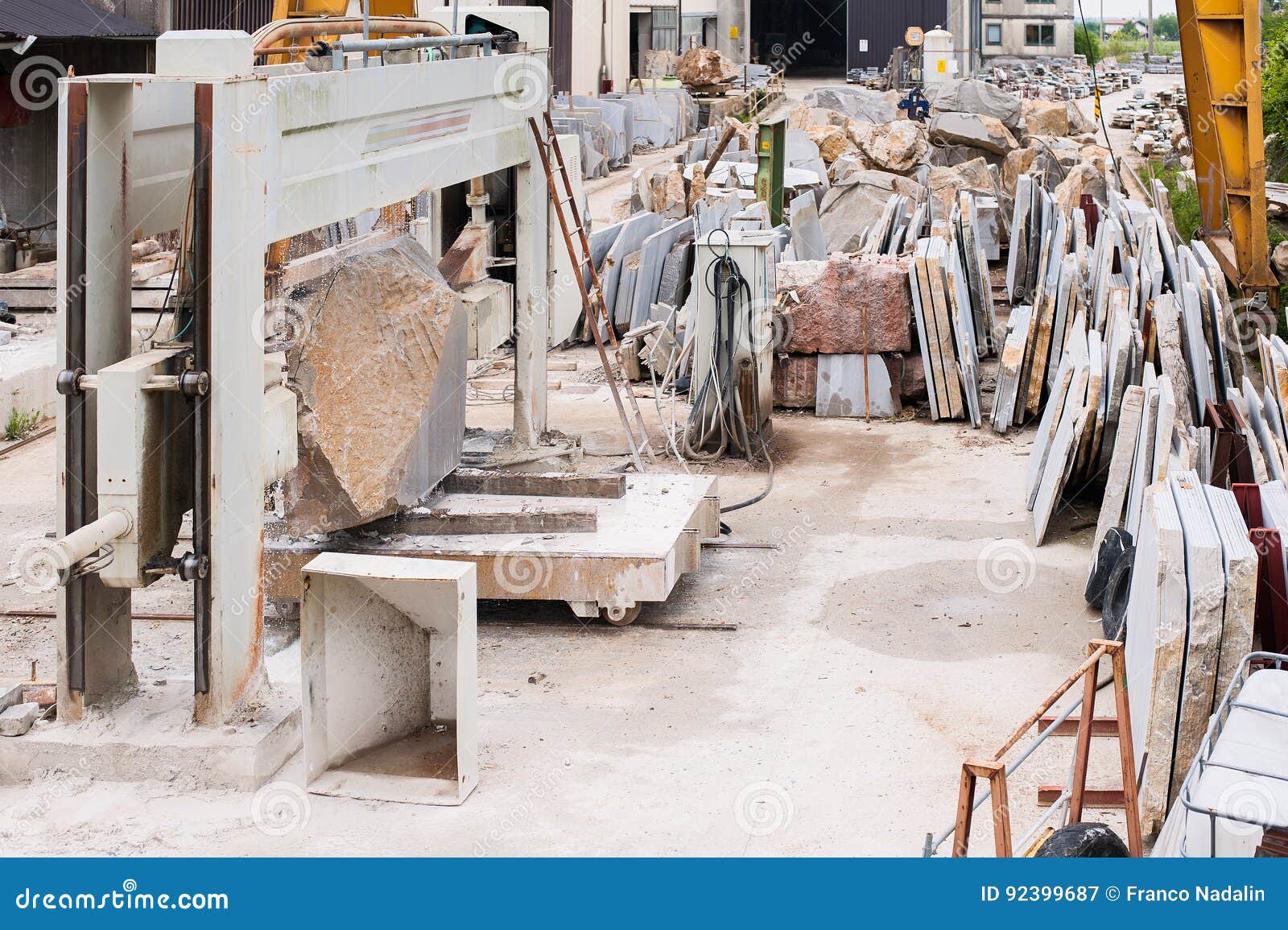 Plant for Cutting Stone Blocks into Slabs for the Construction I Stock ...