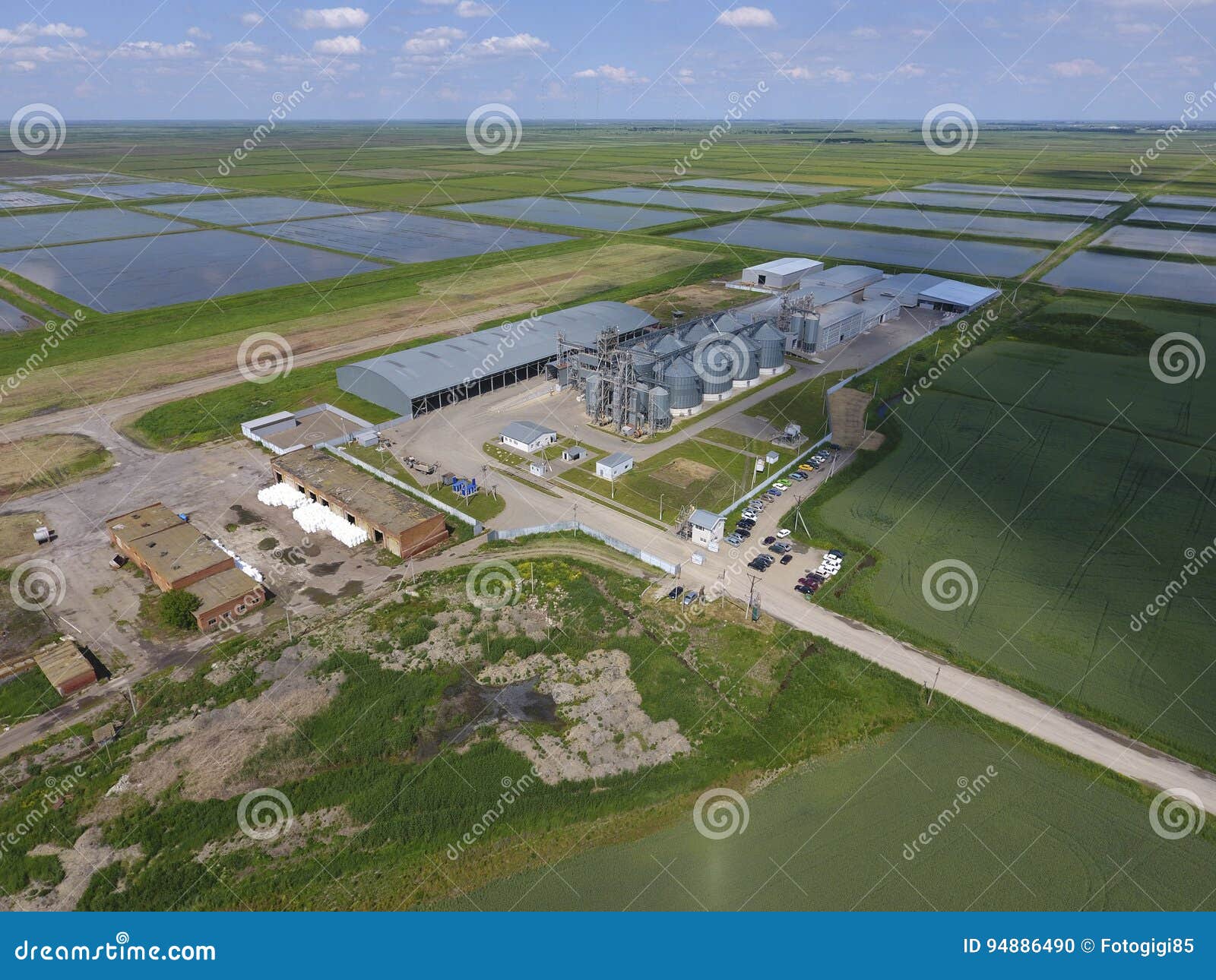 Plant for the Drying and Storage of Grain. Top View. Grain Terminal ...