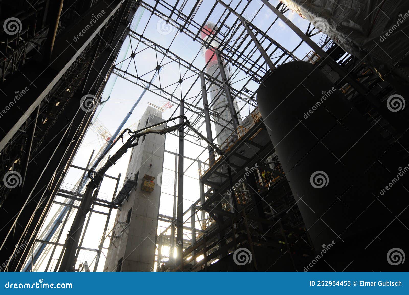Plant Engineering or Plant Construction Stock Image - Image of economy ...