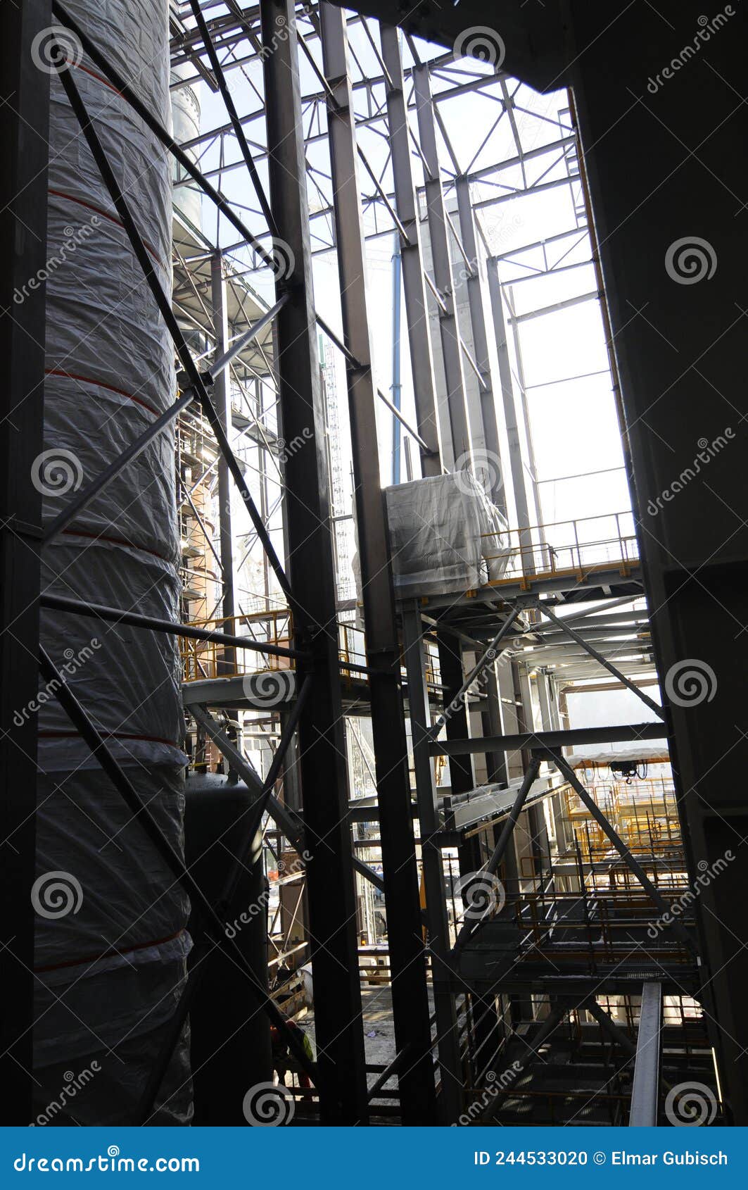 Plant Engineering or Plant Construction Stock Photo - Image of company ...