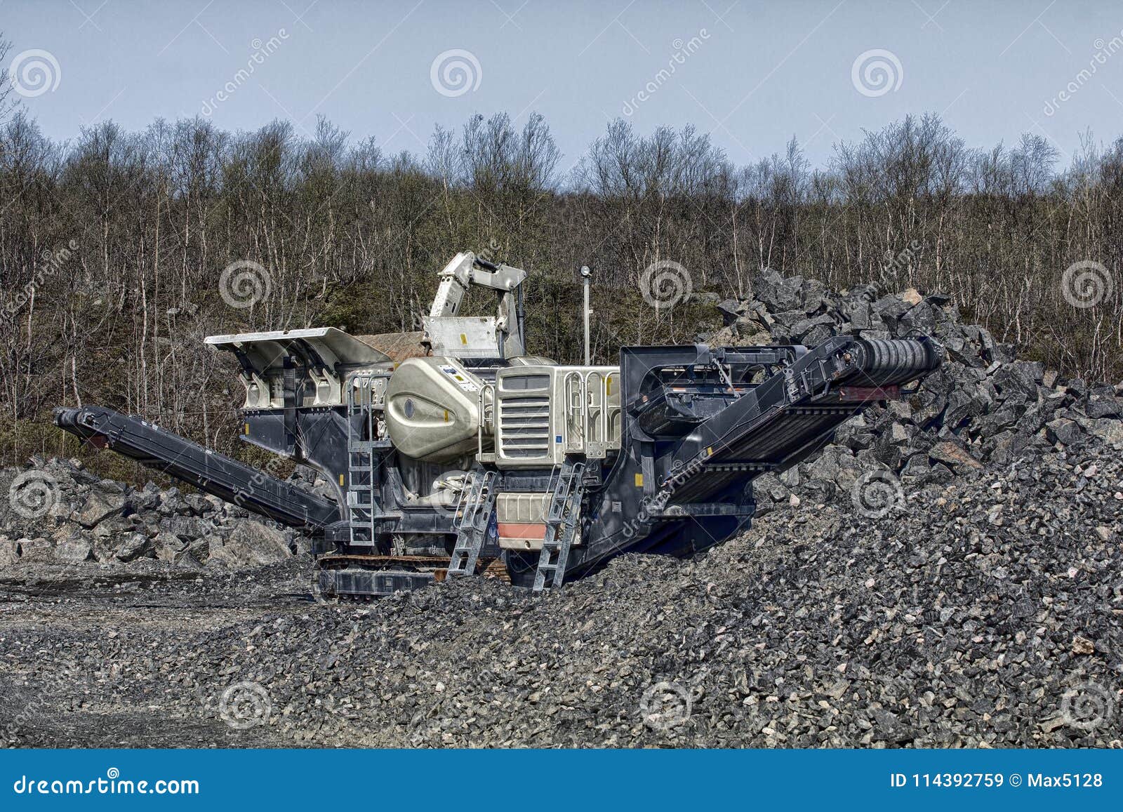 Processor for Processing Granite Stock Image - Image of aggregate ...