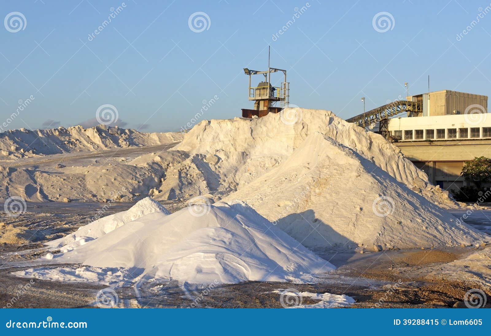 Plant for the Extraction of Salt Stock Image - Image of transportation ...