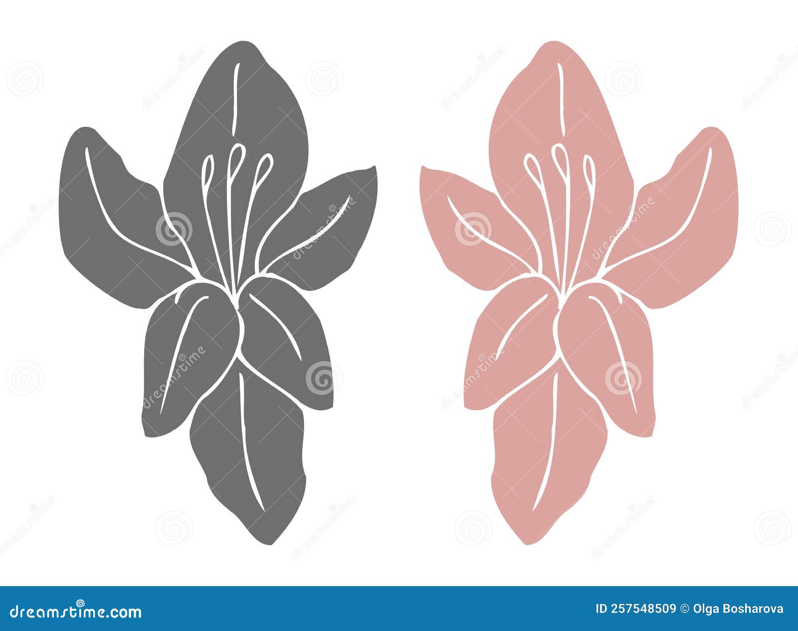A Plant Flower Print is a Simple Flower for a Design Stock Vector ...