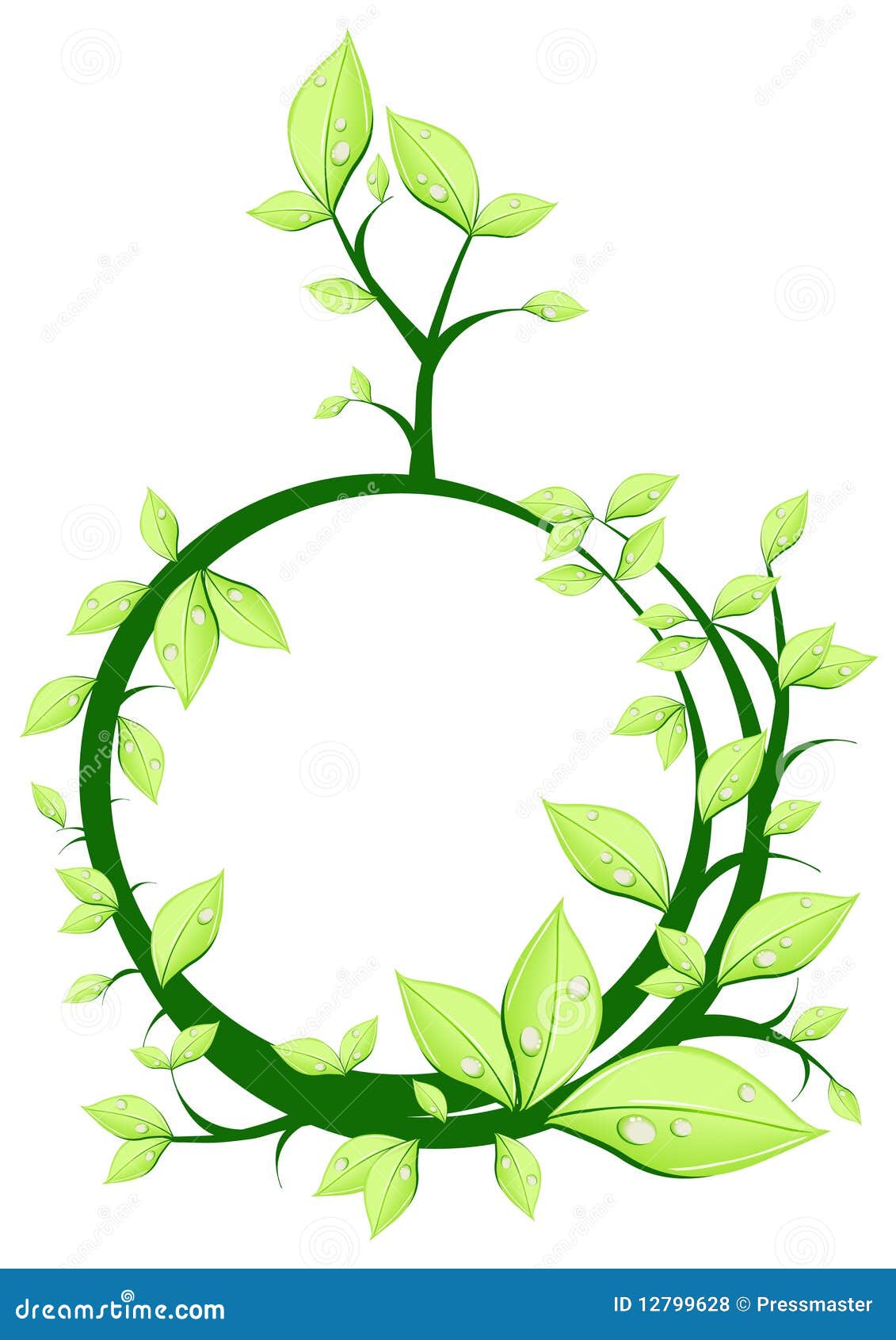 Plant in form circle stock illustration. Illustration of freshness ...