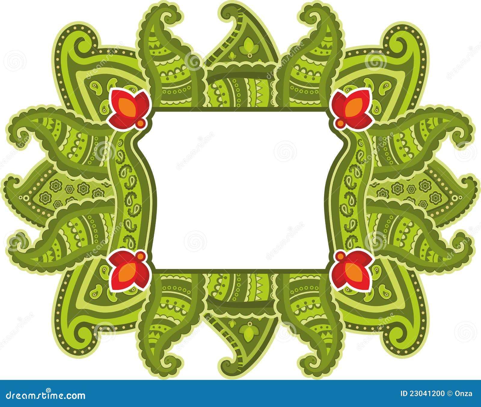 Plant frame isolated stock vector. Illustration of green - 23041200