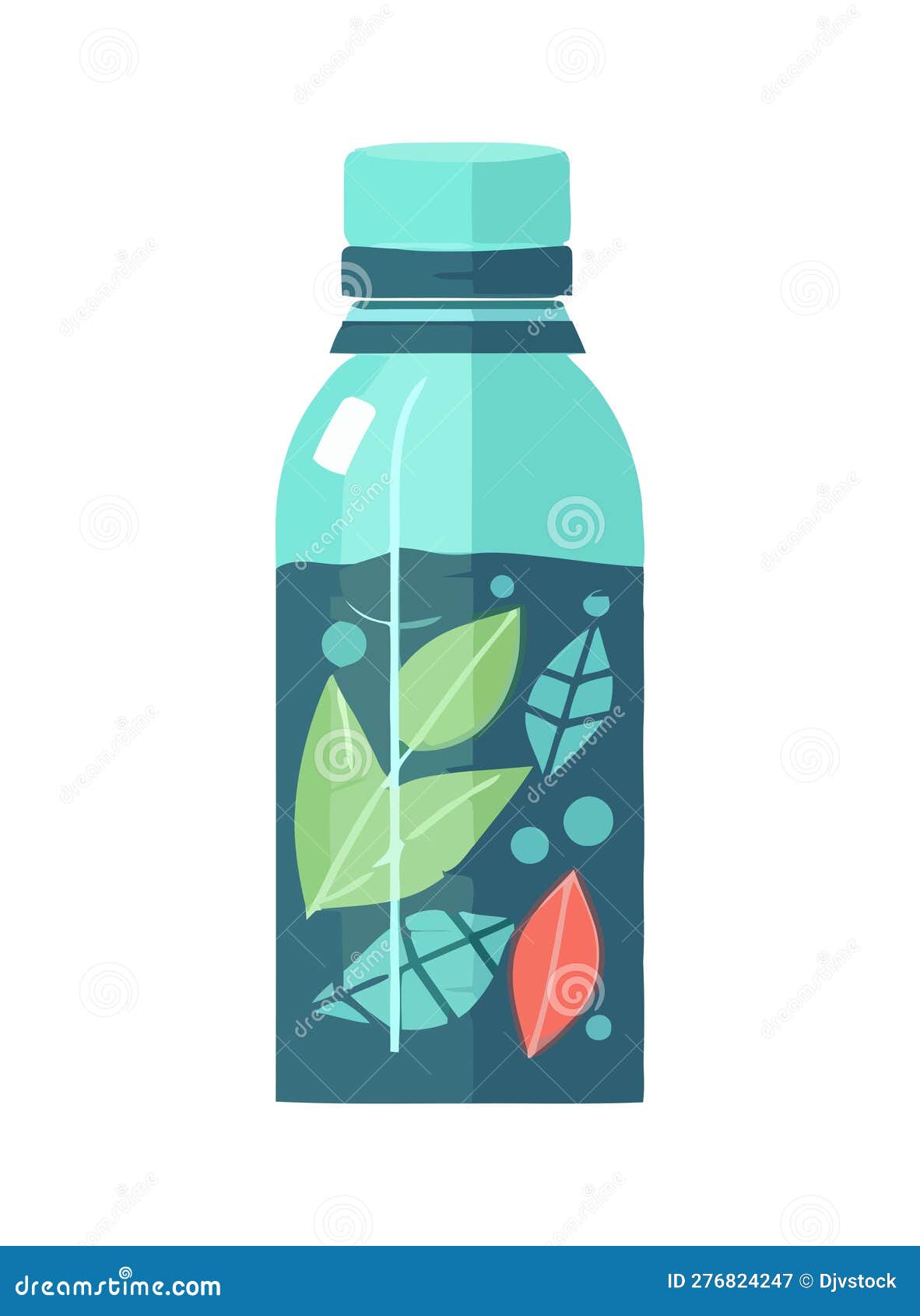 Plant in Glass Bottle Label Stock Vector - Illustration of nature ...