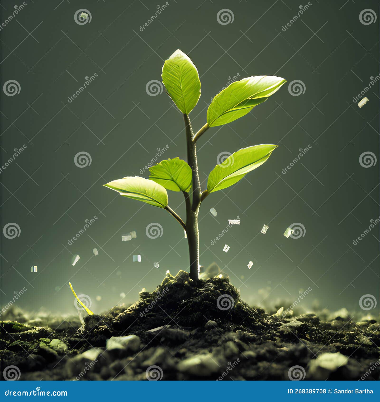 Plant Growing , Life on the Earth. Stock Illustration - Illustration of ...