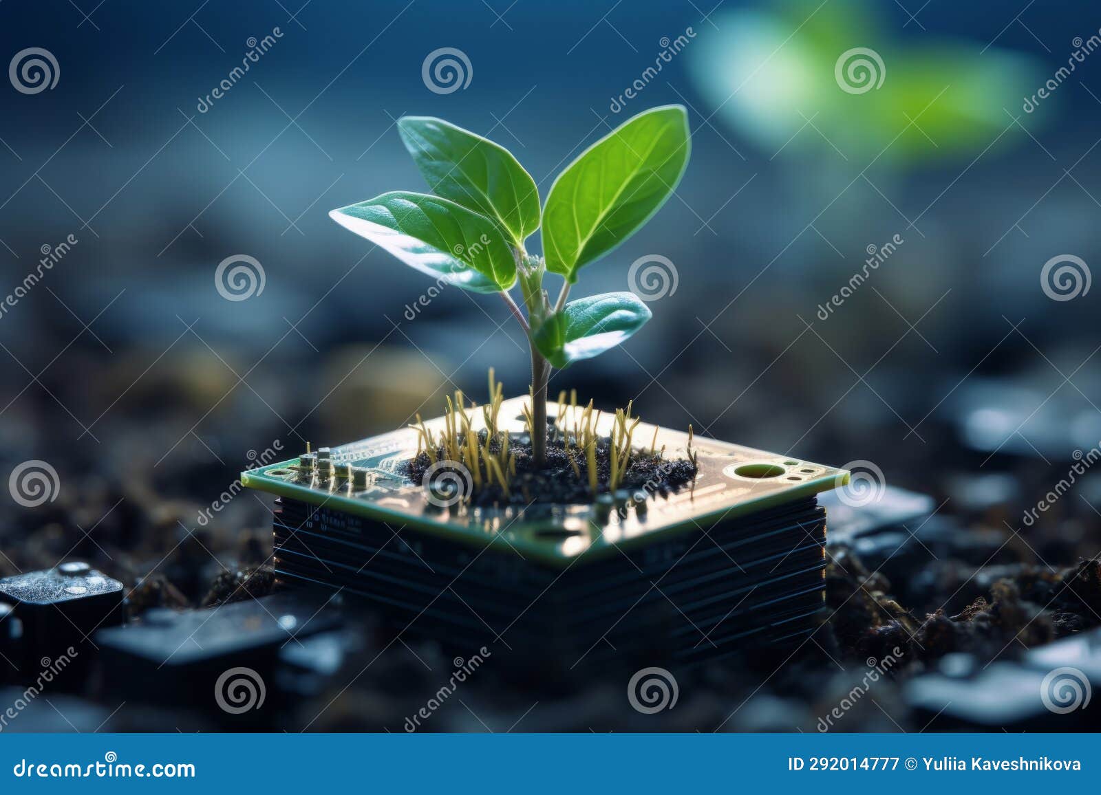 Plant Growing from Processor Grow Nature Computer Hardware Ecology ...