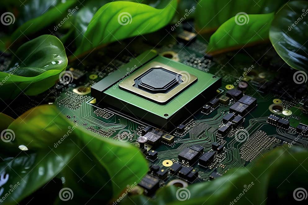 Plant Growing from Processor Grow Nature Computer Hardware Ecology ...