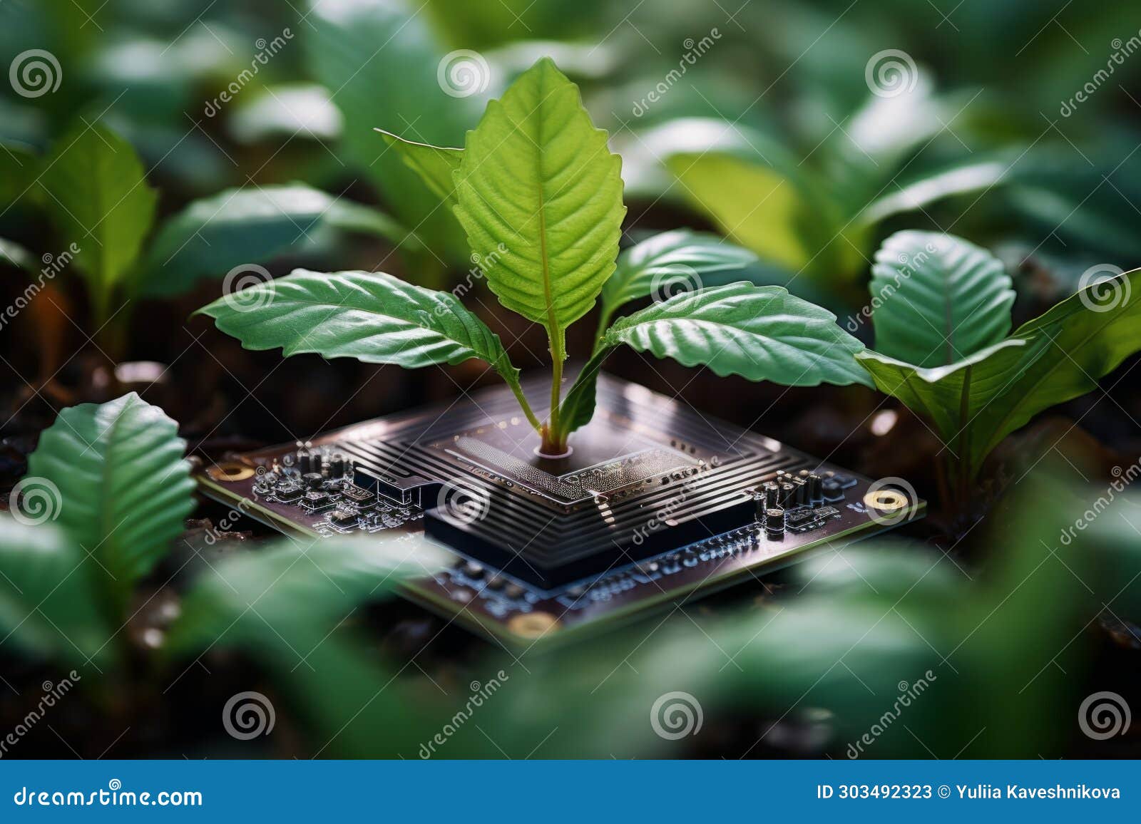 Plant Growing from Processor Grow Nature Computer Hardware Ecology ...