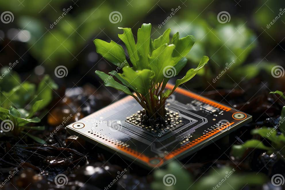 Plant Growing from Processor Grow Nature Computer Hardware Ecology ...