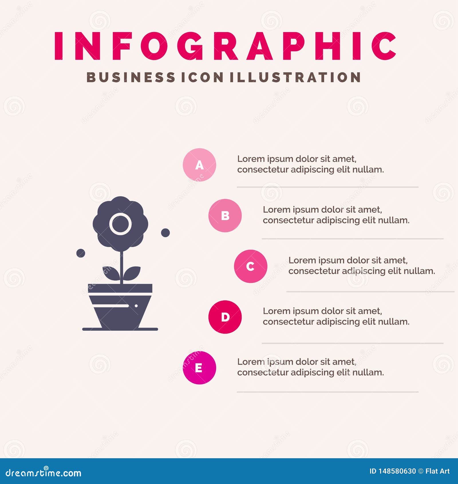Plant, Growth, Flower Infographics Presentation Template. 5 Steps ...
