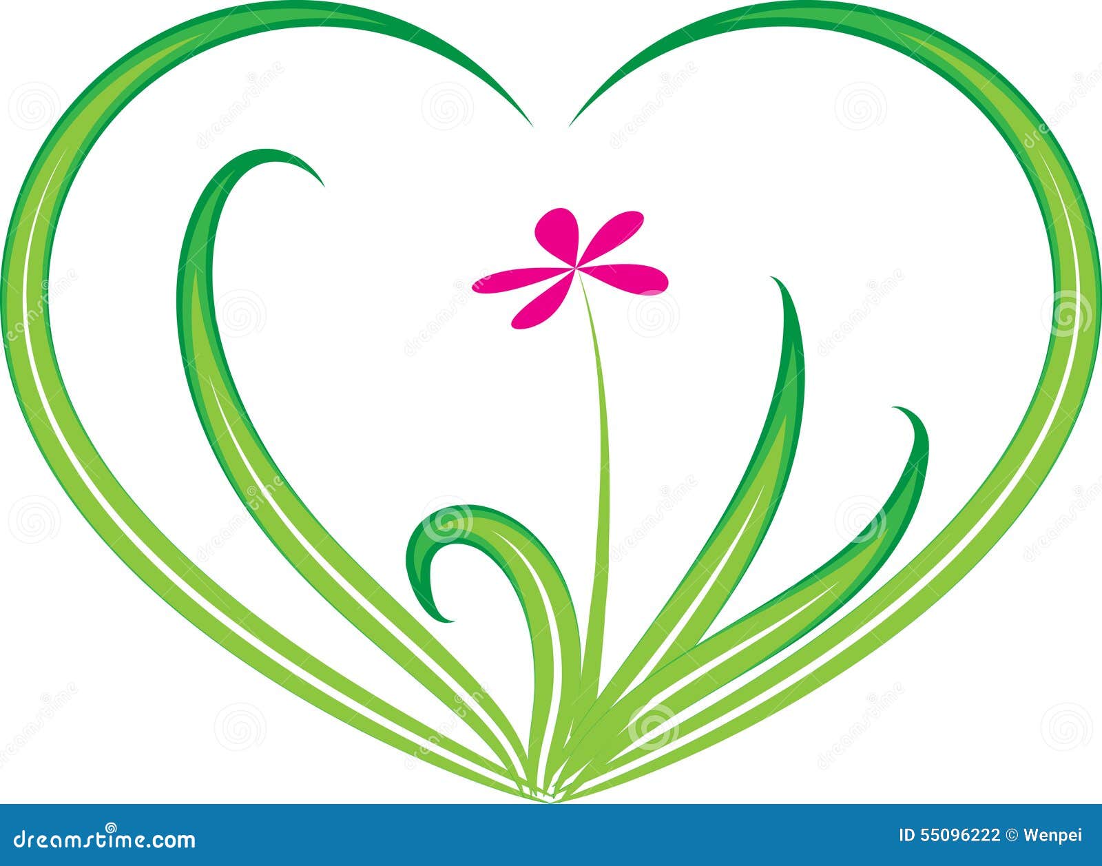 Plant with Heart Shape Icon Design Stock Illustration - Illustration of ...