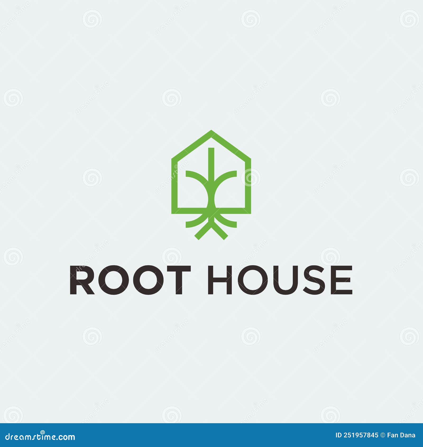 Plant House Logo Design Vector Illustration Stock Vector - Illustration ...