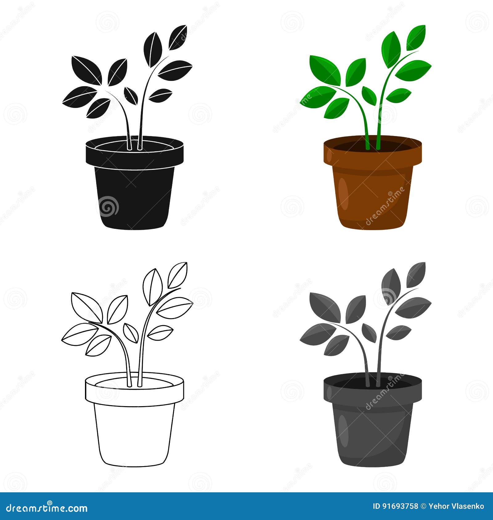 Plant Icon of Vector Illustration for Web and Mobile Stock Vector ...