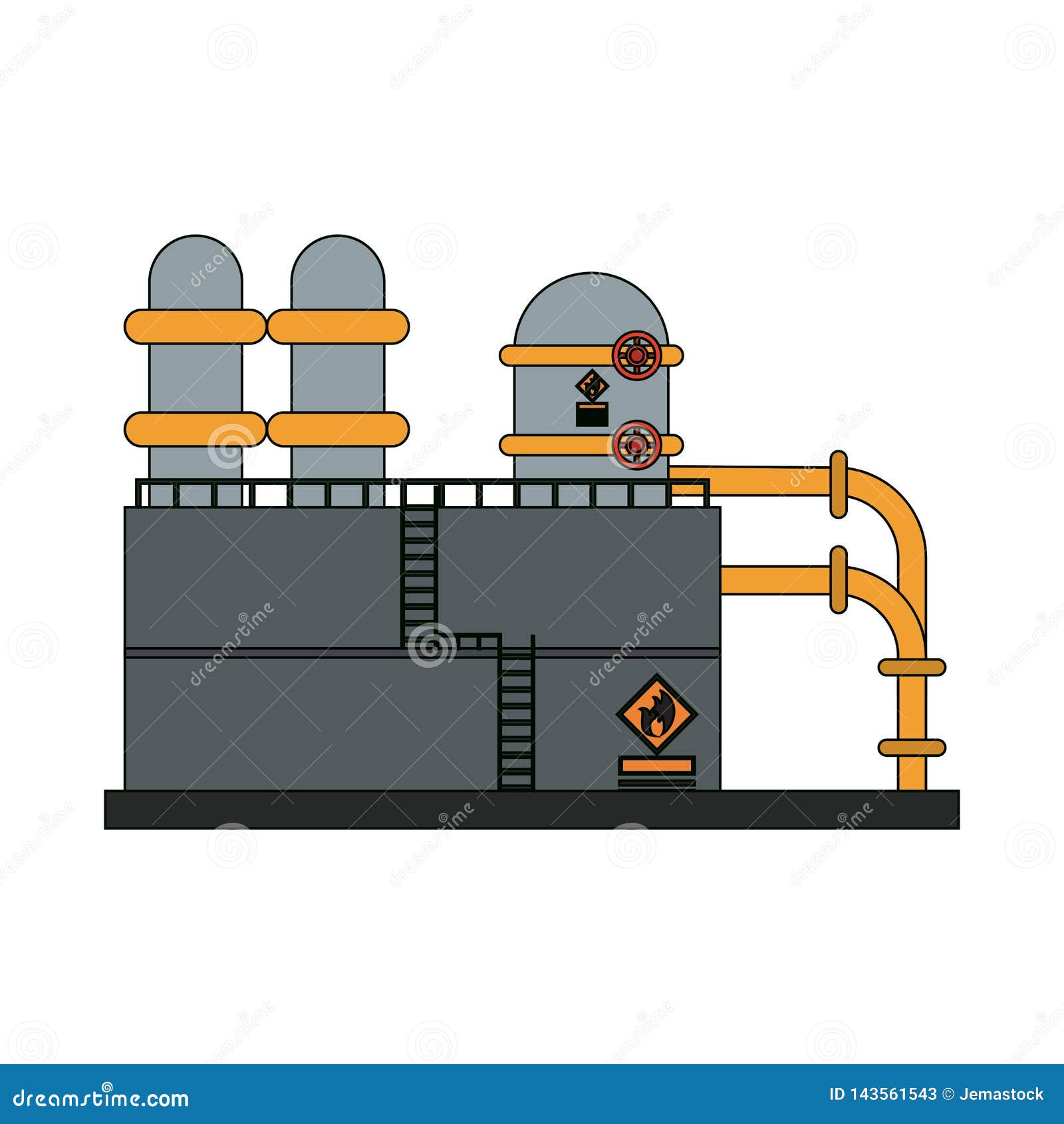 Plant industry machines stock vector. Illustration of automation ...