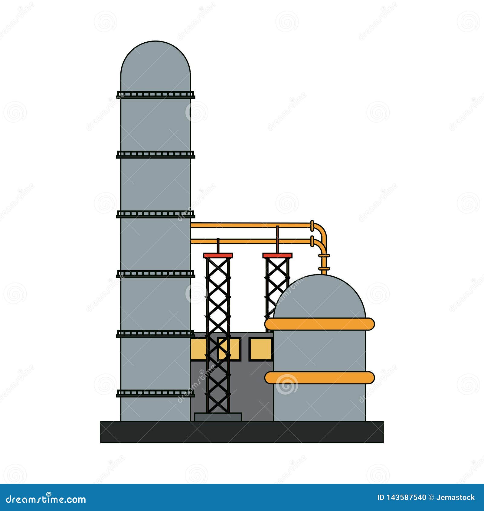 Plant industry machines stock vector. Illustration of metal - 143587540