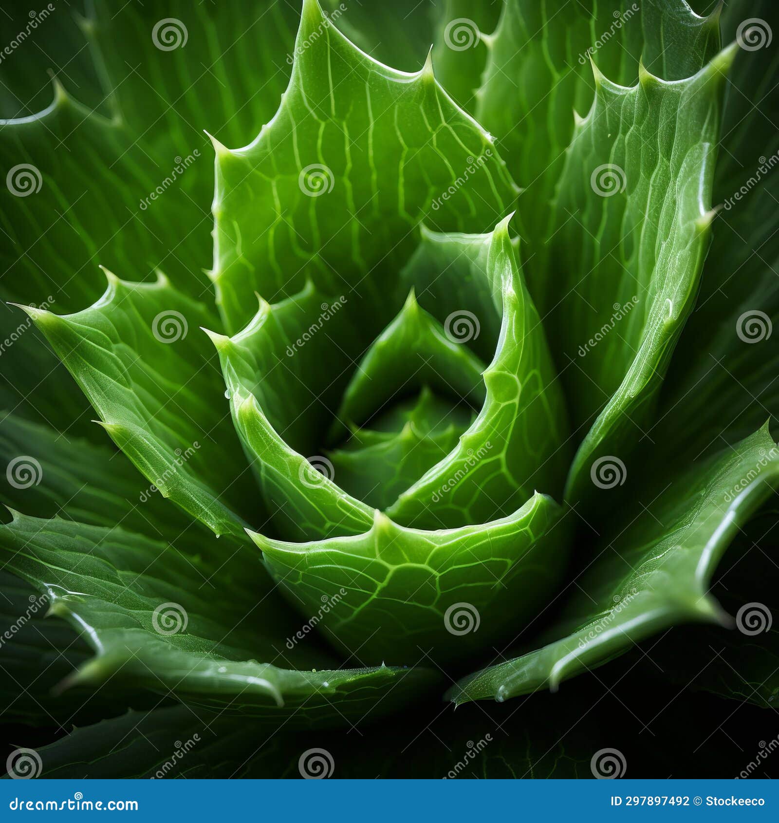 Close Up of Green Succulent Leaf: Organic Contours and Textural Play ...