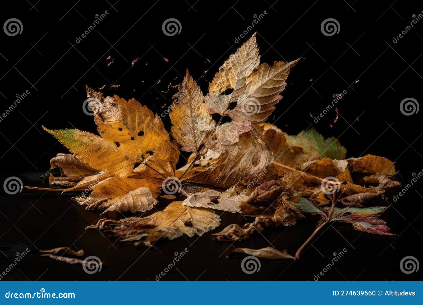 Plant Leaf Explosion In Reverse, With Decomposition And Decay Of Leaves ...