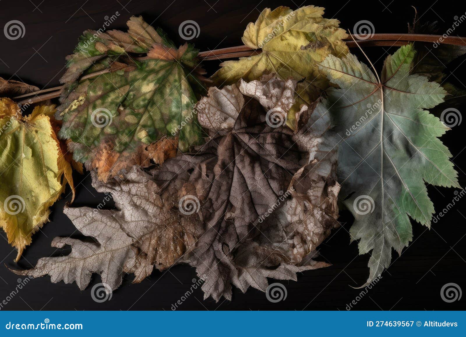 Plant Leaf Explosion In Reverse, With Decomposition And Decay Of Leaves ...