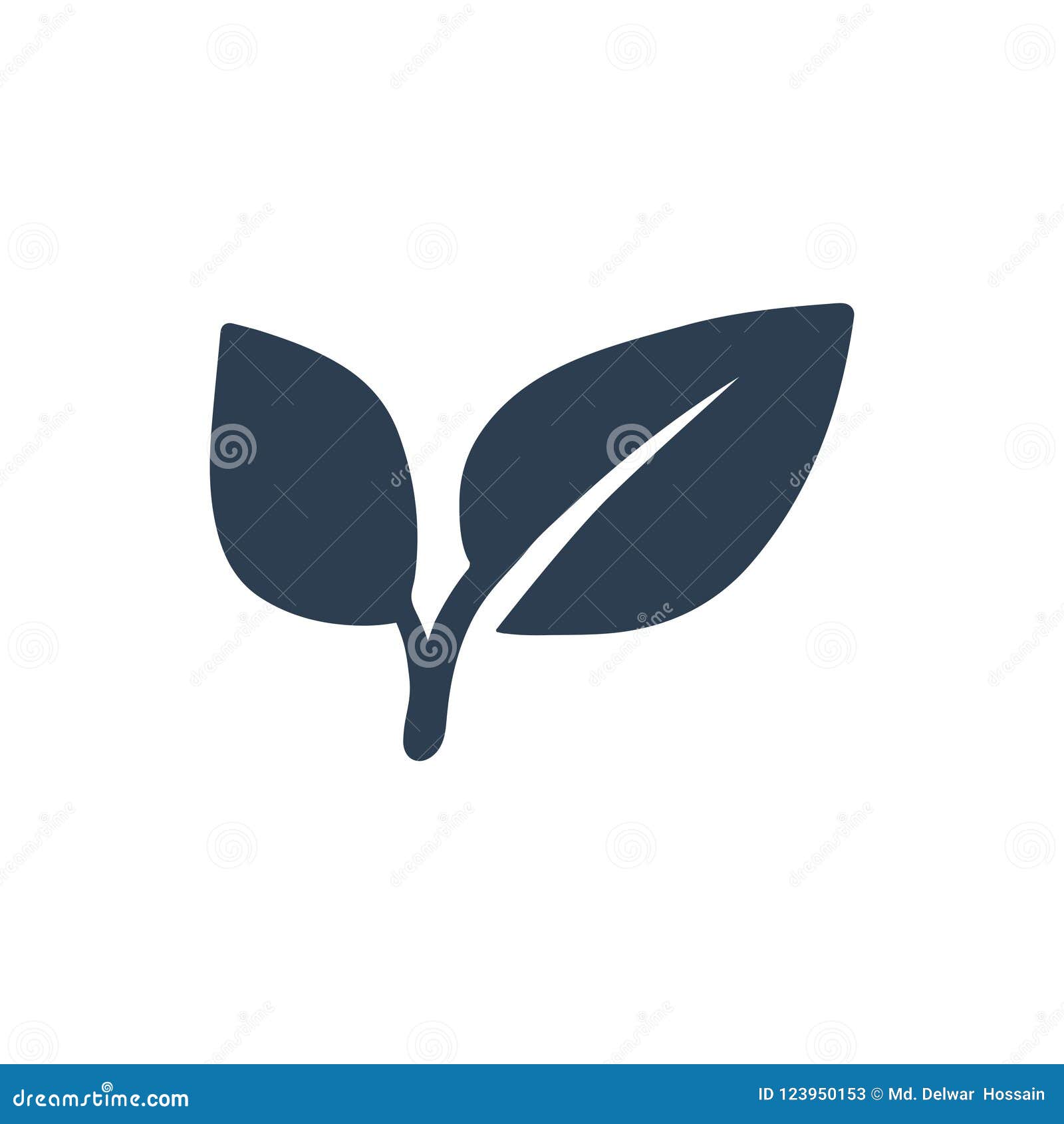 Plant Leaf Icon stock vector. Illustration of plant - 123950153