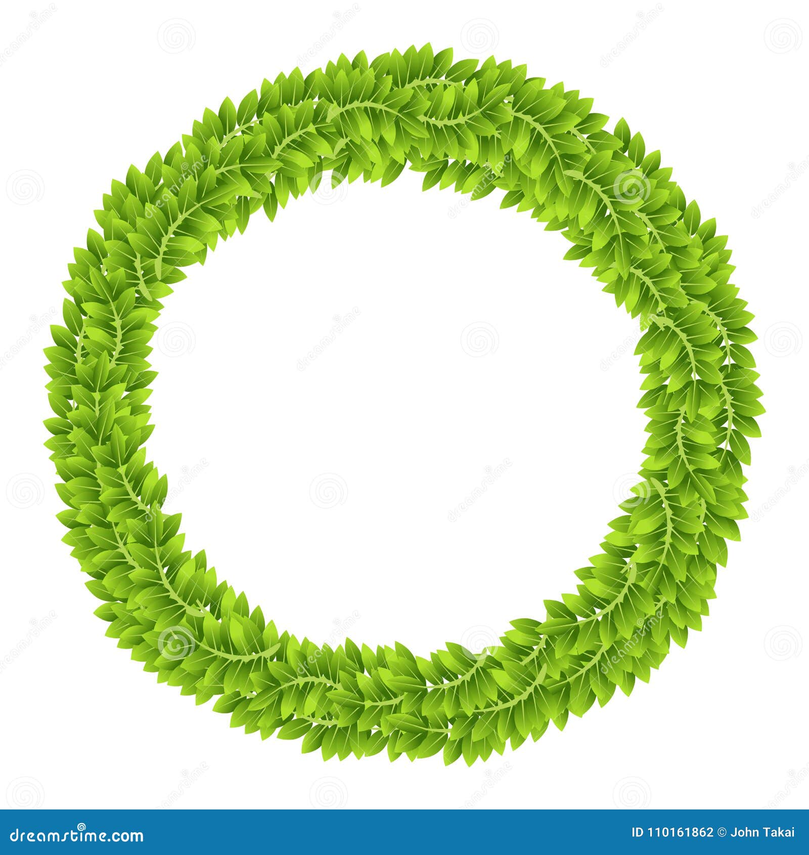 Plant Leaf Leaves Green Wreath Frame Board Stock Vector - Illustration ...