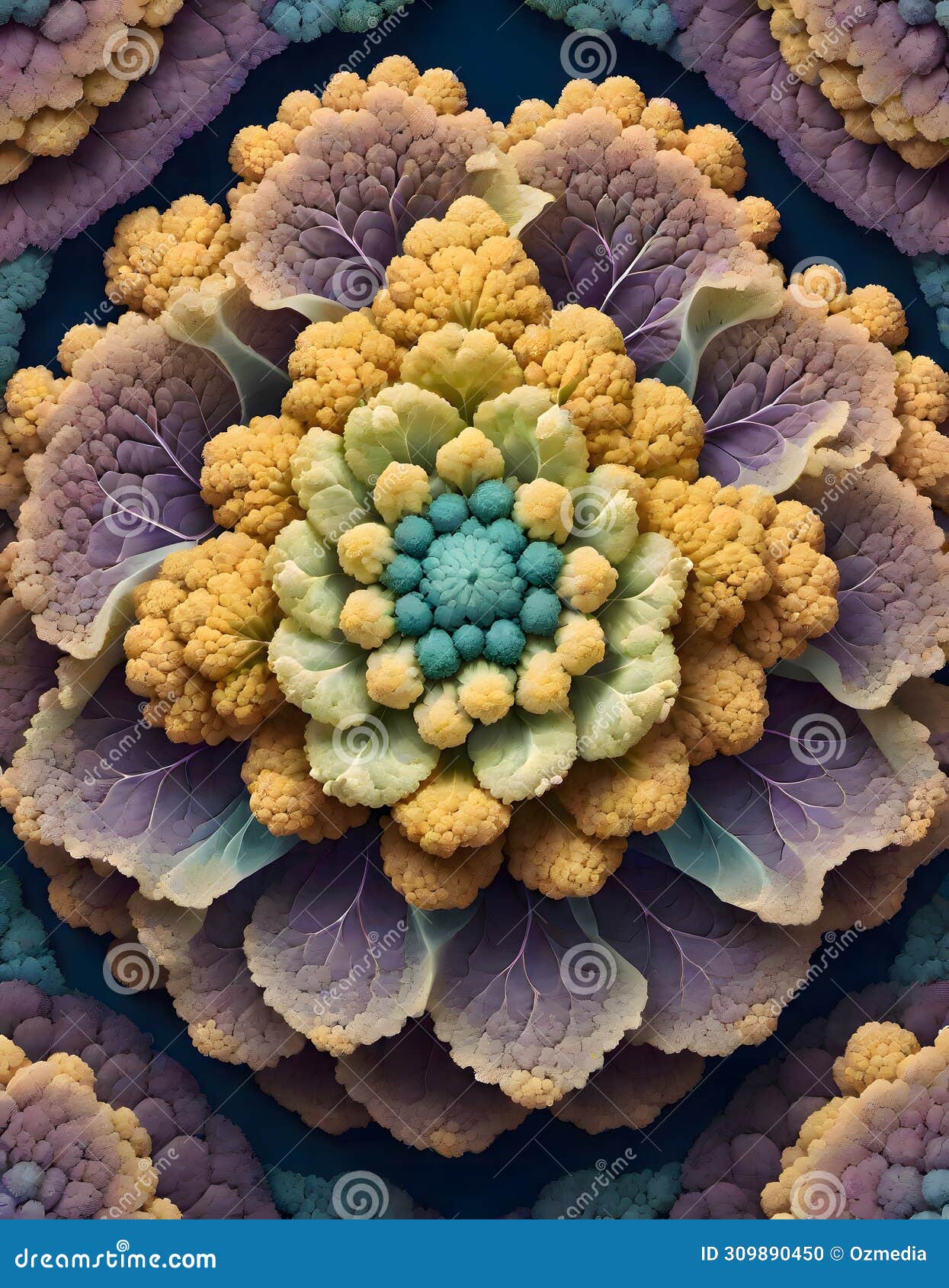 Plant Like Organism with Detailed Patterns, Generative AI Stock ...