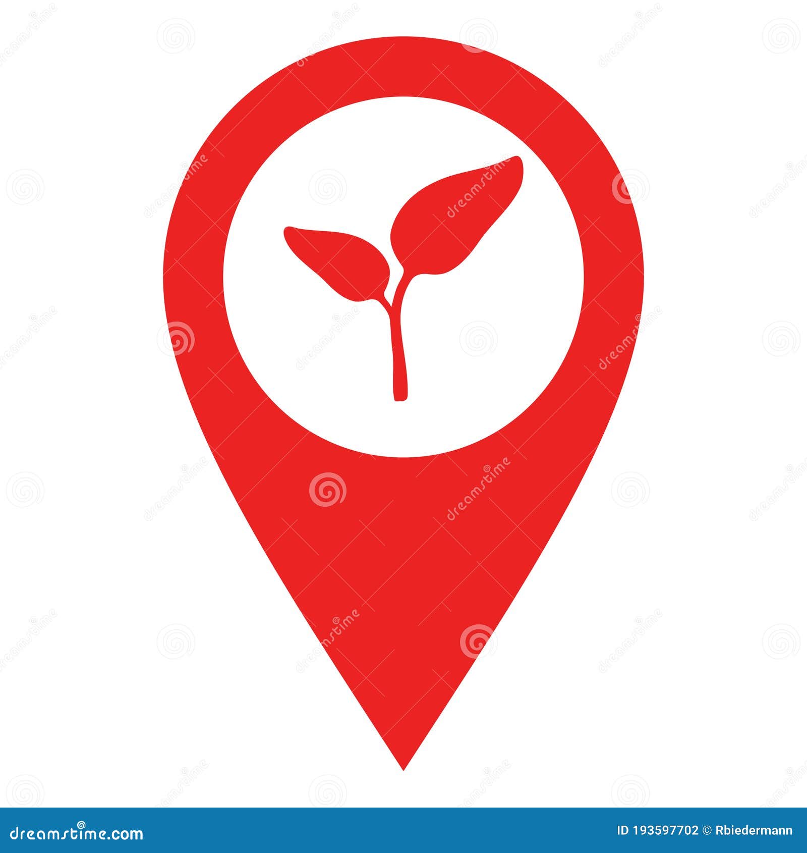 Plant and location pin stock vector. Illustration of graphic - 193597702
