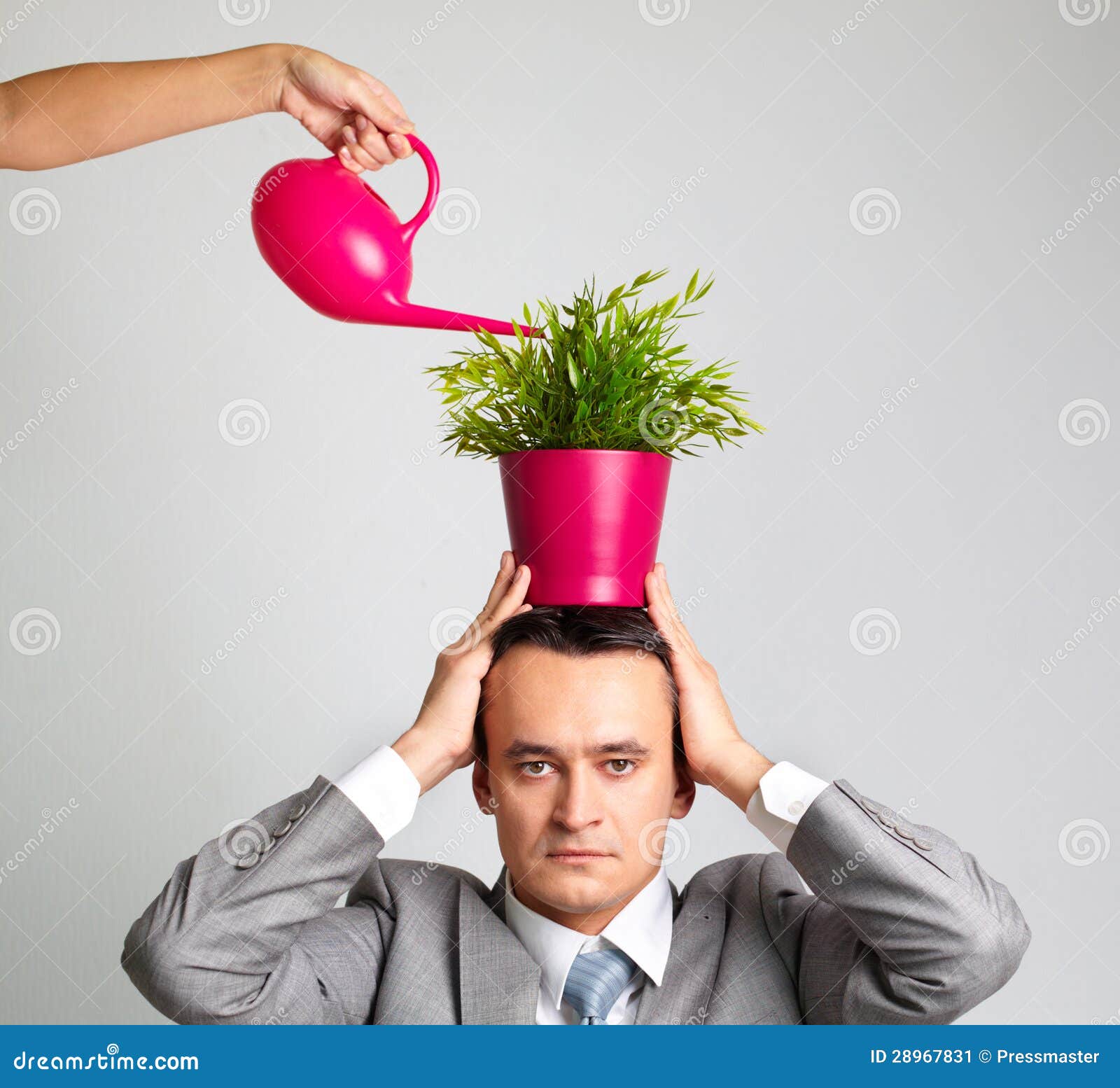 Plant man stock image. Image of ecological, businessman - 28967831