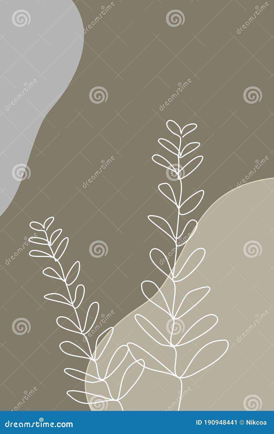 Plant Minimal Line Art Drawing Vector Illustration Stock Vector ...