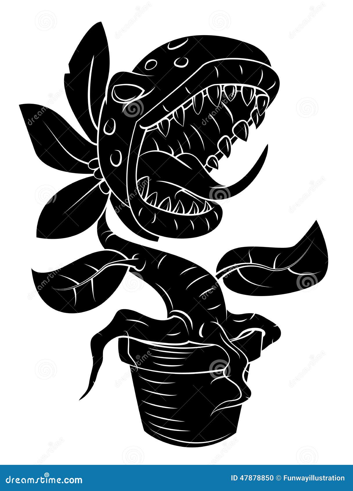 Plant Monster stock vector. Illustration of drawing, clip - 47878850